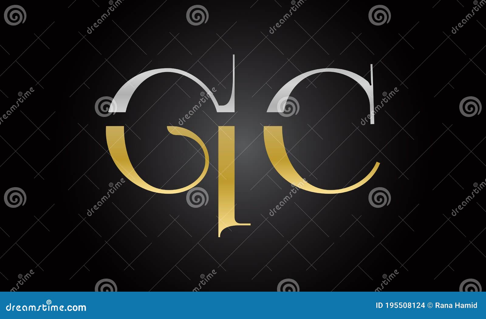 Initial Letter QC Logo Design with Creative Modern Business Typography ...