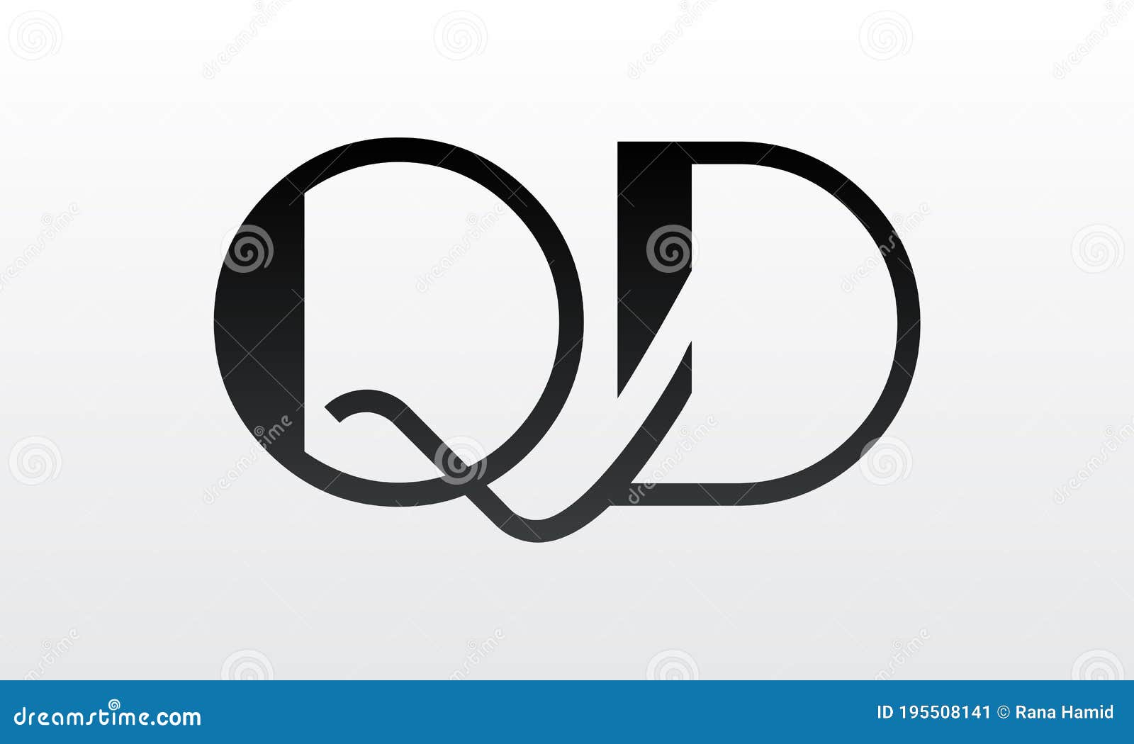 Initial Letter QD Logo Design with Creative Modern Business Typography ...