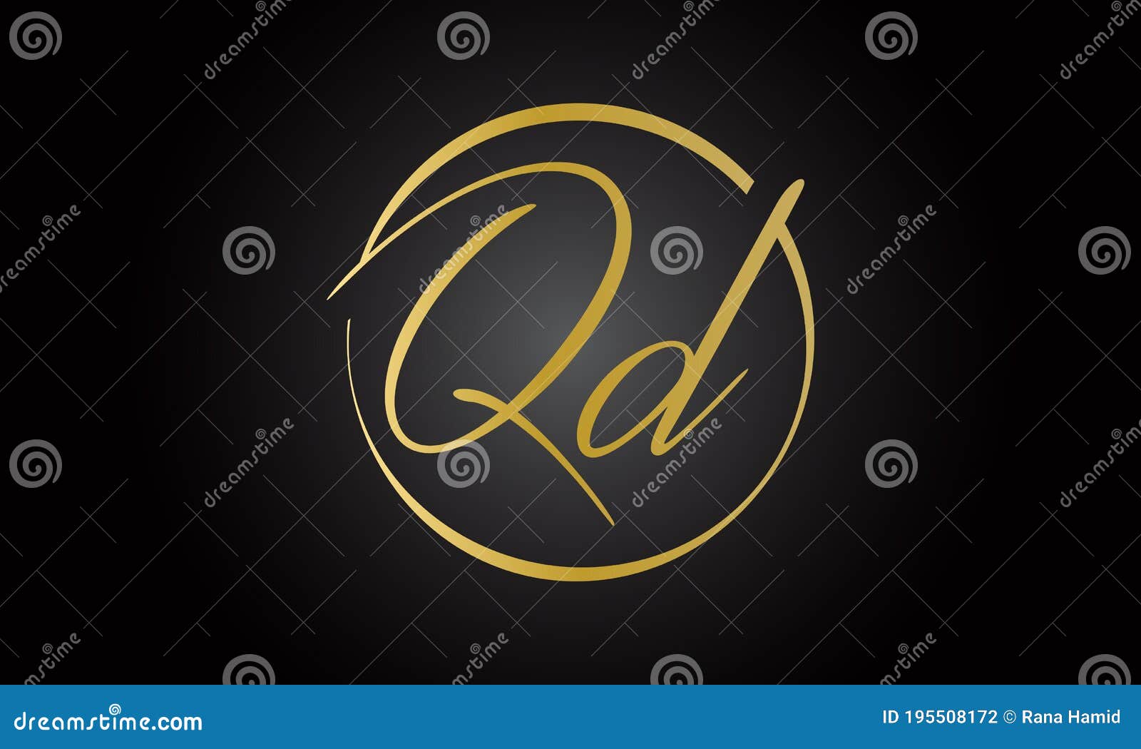 Initial Letter QD Logo Design with Creative Modern Business Typography ...