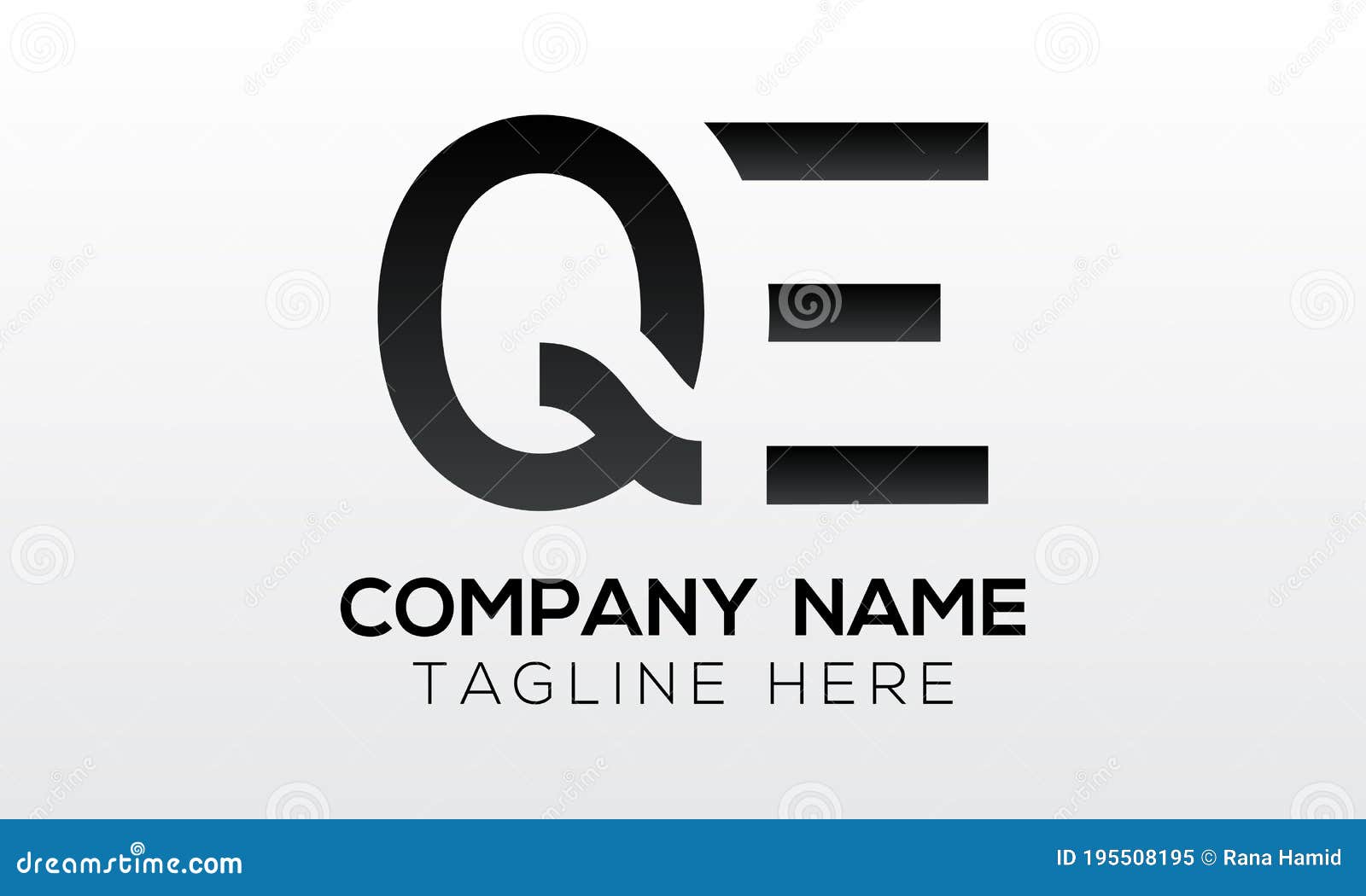 Initial Letter QE Logo Design with Modern Business Typography Vector ...