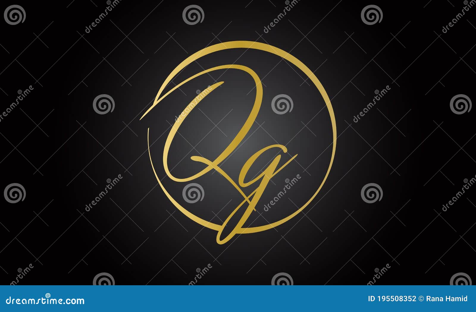 Initial Letter QG Logo Design with Modern Business Typography Vector ...