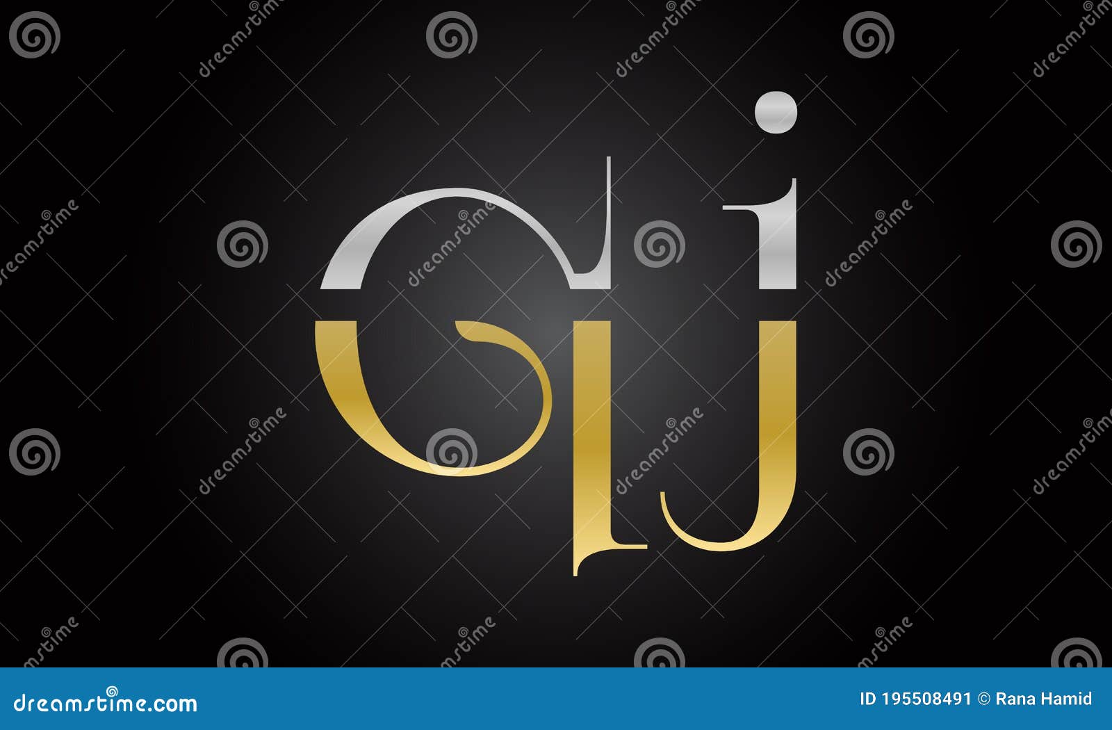 Initial Letter QJ Logo Design with Modern Business Typography Vector ...