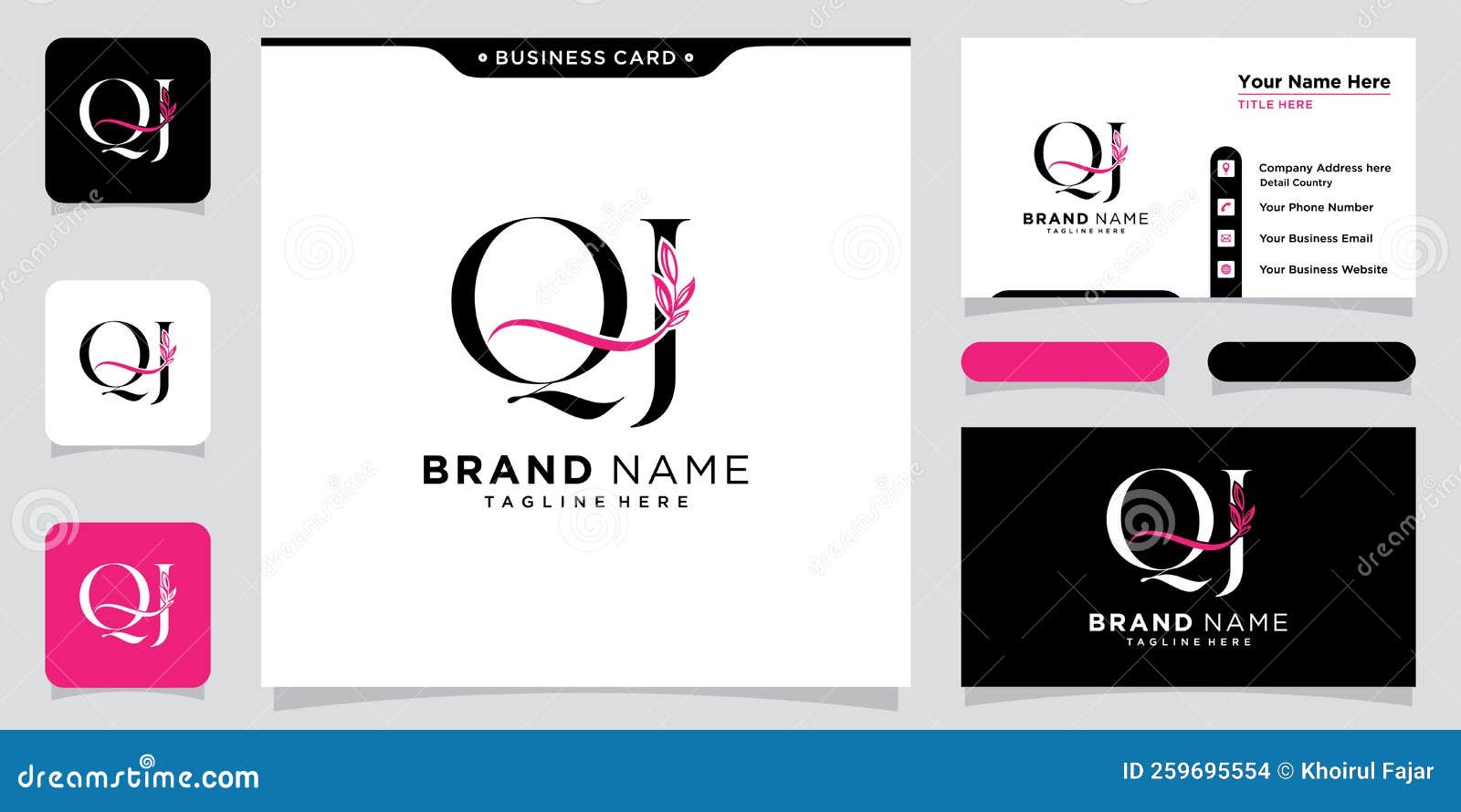 Initial Letter QJ Luxury Logo Design Vector Stock Vector - Illustration ...
