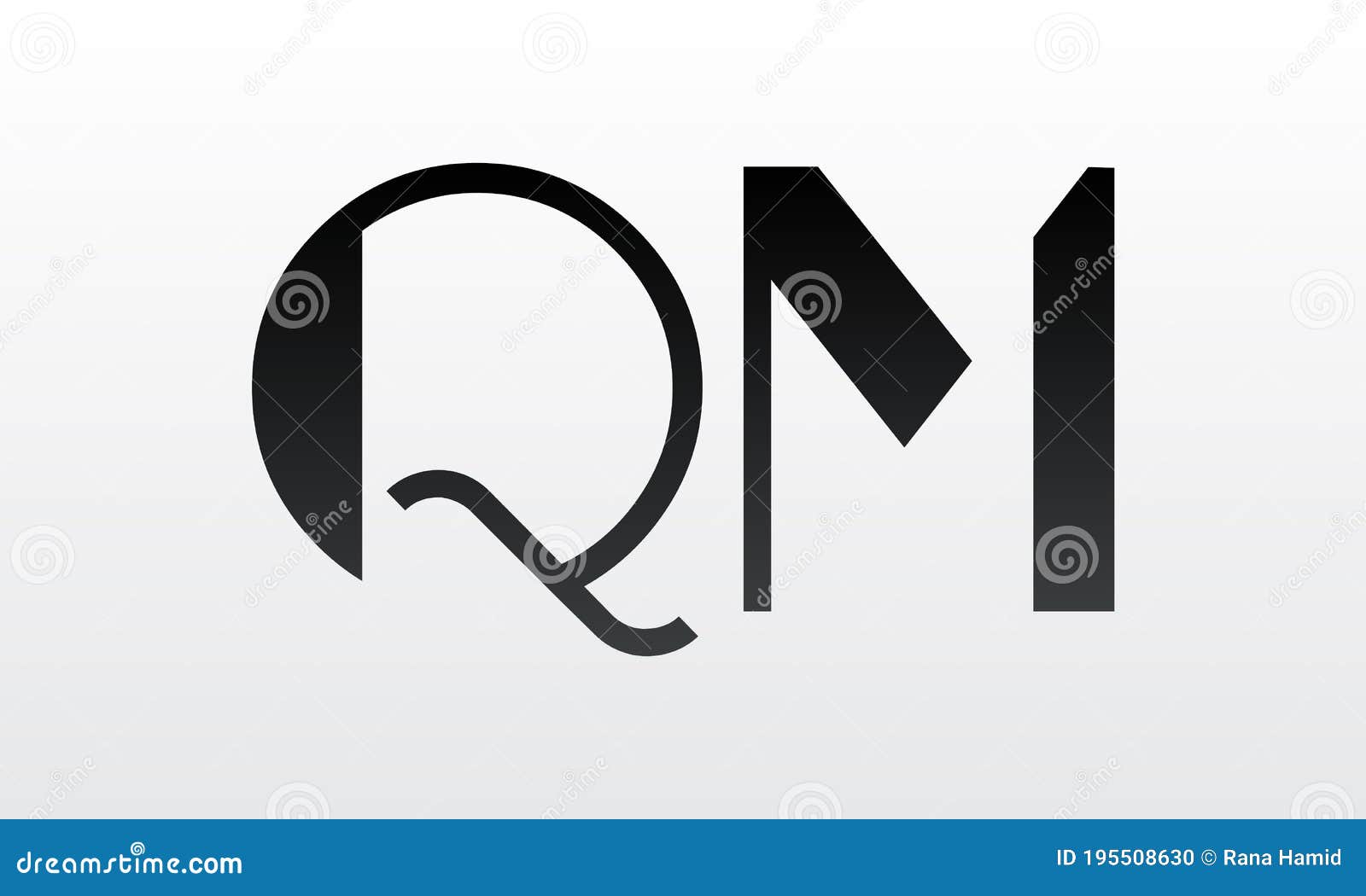 Initial Letter QM Logo Design with Modern Business Typography Vector ...