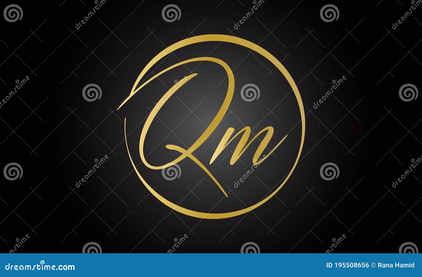 Initial Letter QM Logo Design with Modern Business Typography Vector ...
