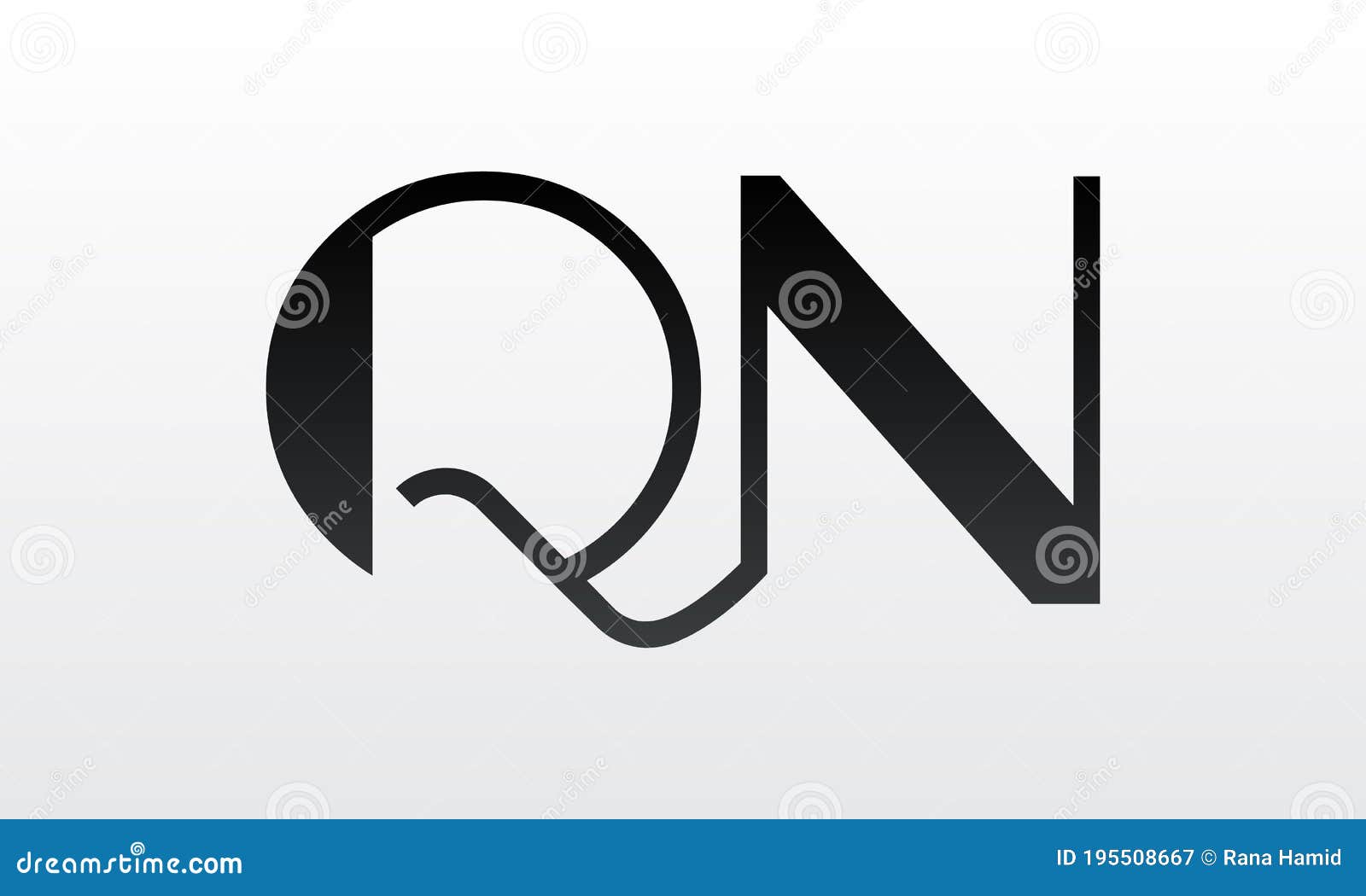 Initial Letter QN Logo Design with Modern Business Typography Vector ...
