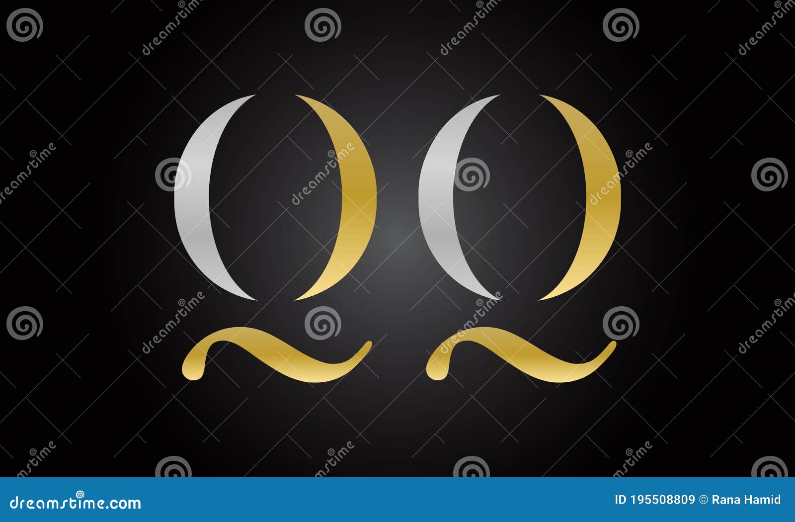 Initial Letter QQ Logo Design with Modern Business Typography Vector ...