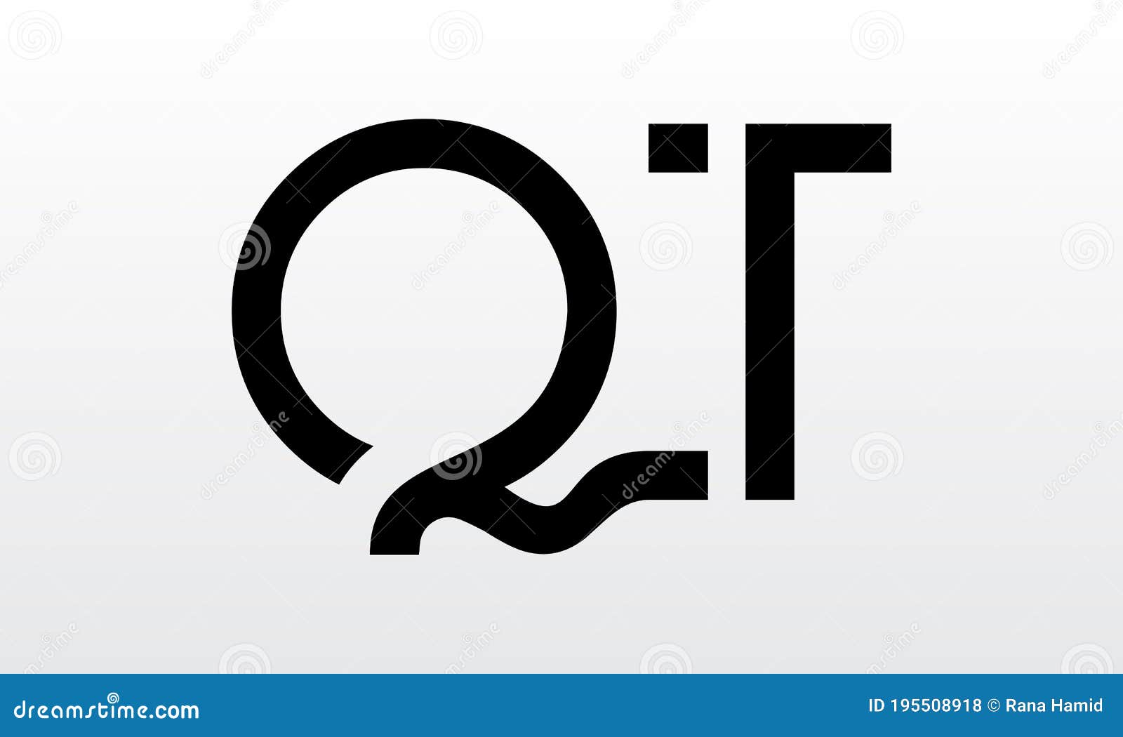 Initial Letter QT Logo Design with Modern Business Typography Vector ...