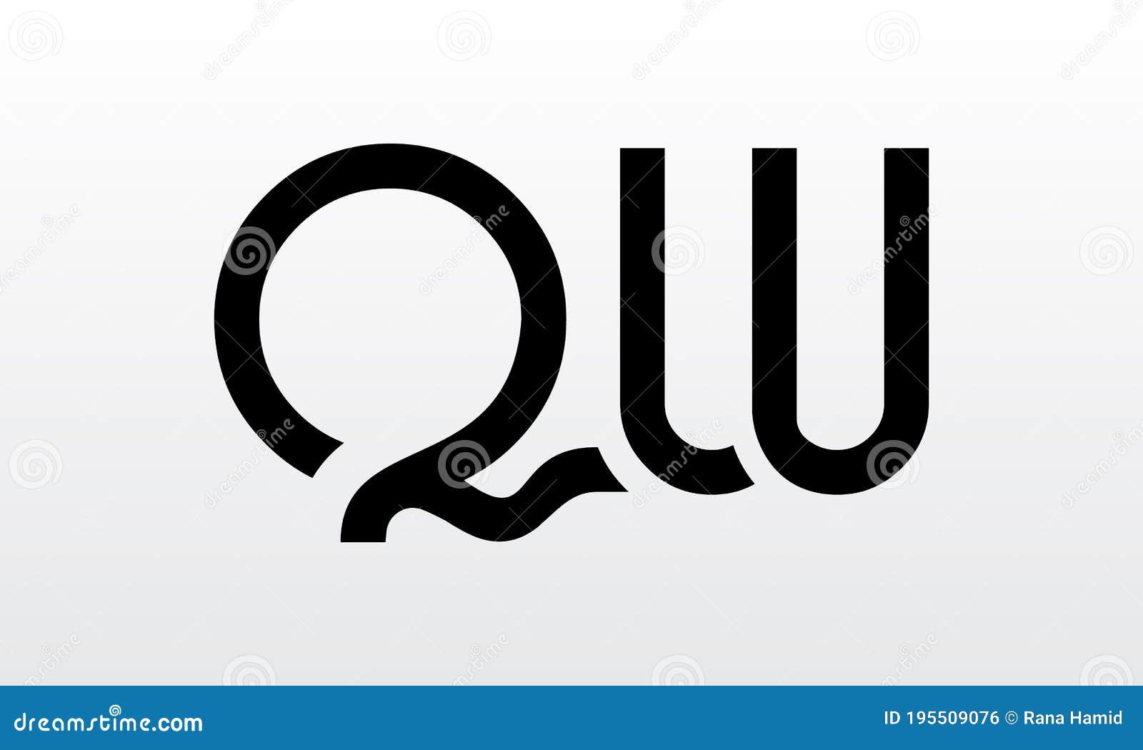 Initial Letter QW Logo Design with Modern Business Typography Vector ...