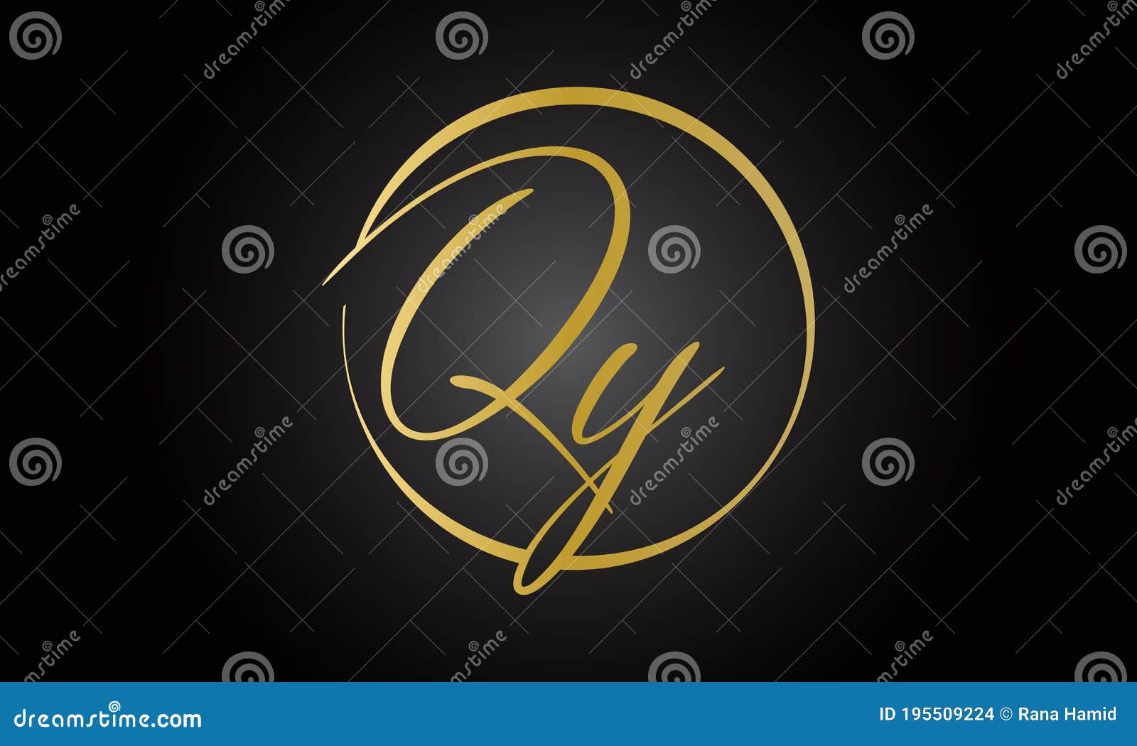 Initial Letter QY Logo Design with Modern Business Typography Vector ...