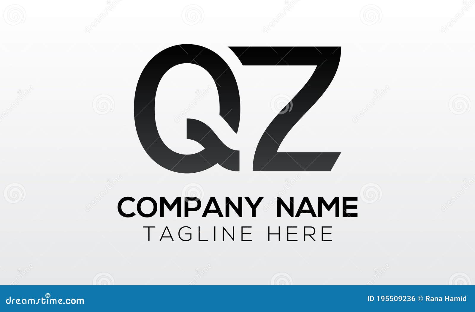 Initial Letter QZ Logo Design with Modern Business Typography Vector ...