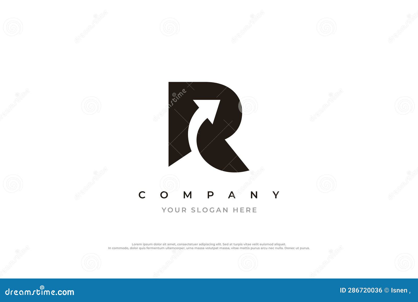 Initial Letter R Arrow Logo Design Stock Illustration - Illustration of ...
