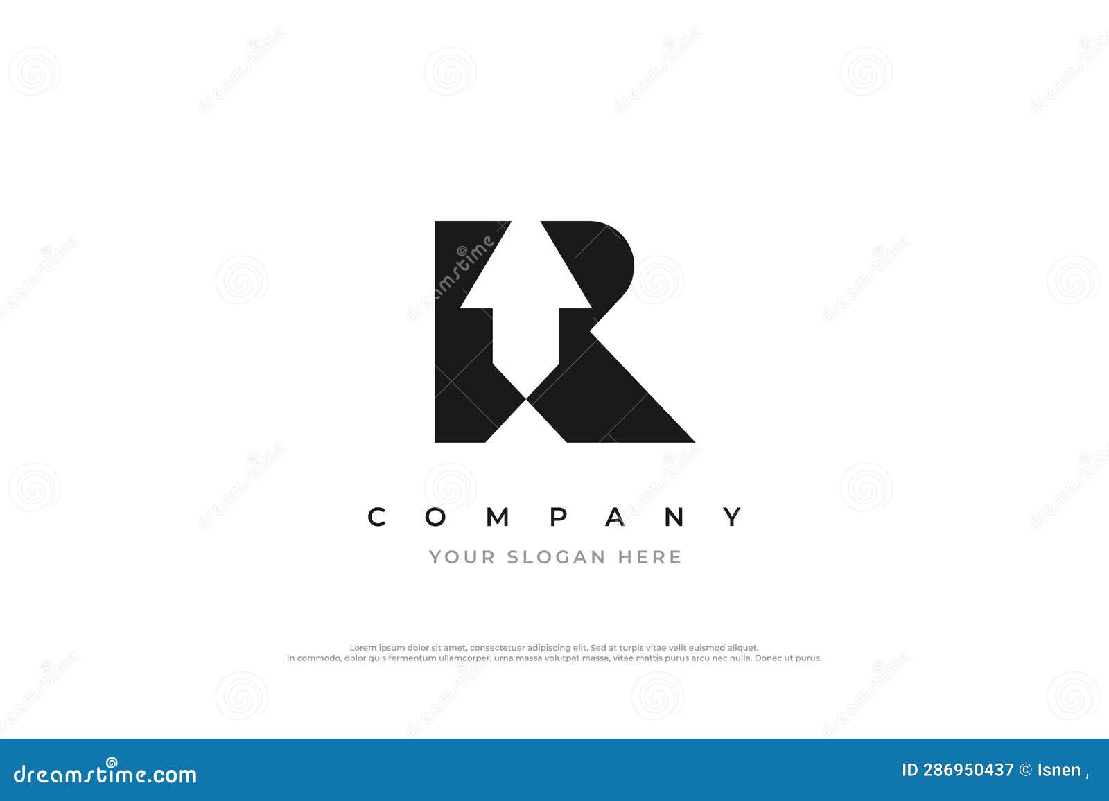 Initial Letter R Arrow Logo Design Stock Illustration - Illustration of ...