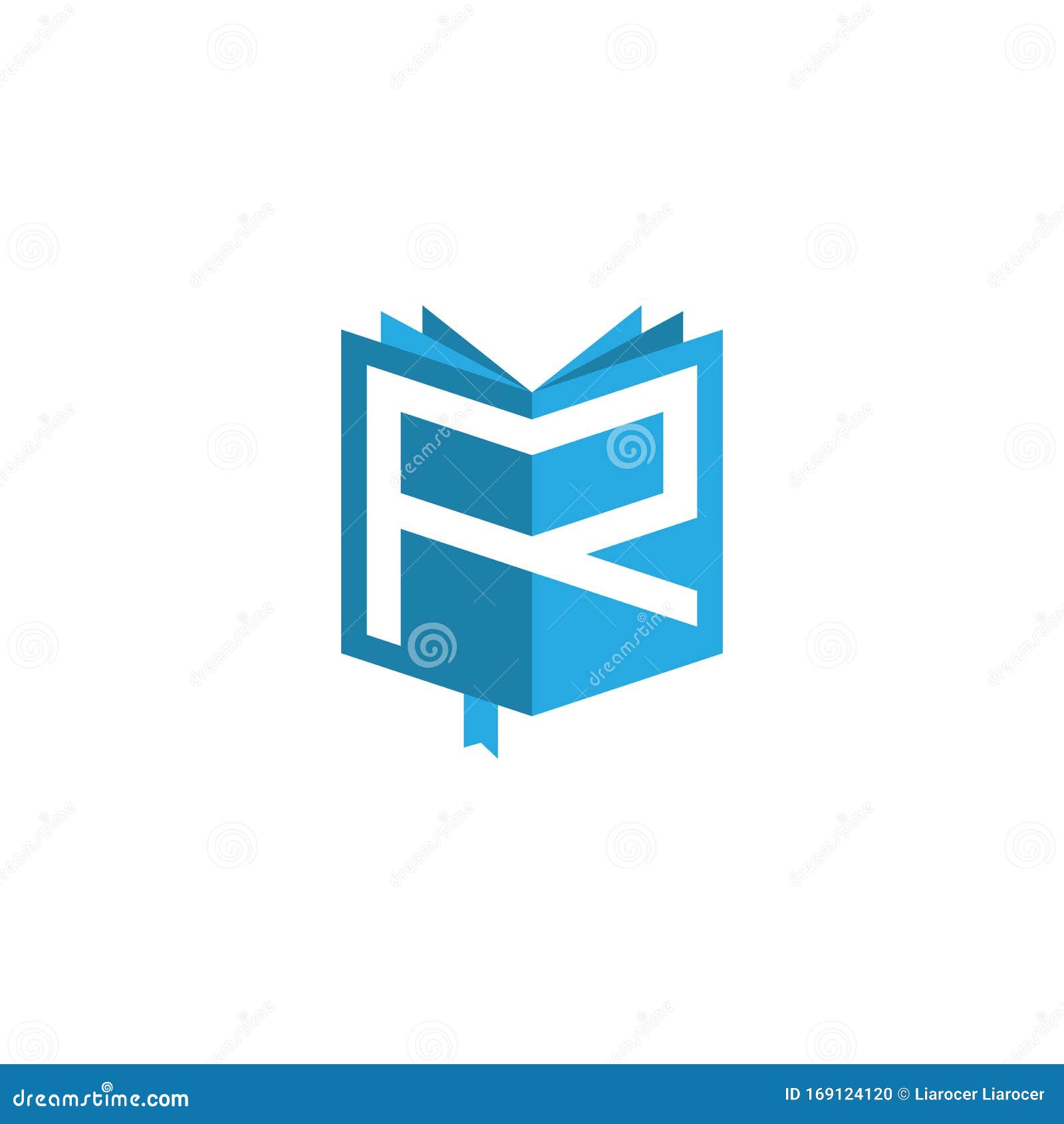 Initial Letter R Book Logo Vector Stock Vector - Illustration of ...