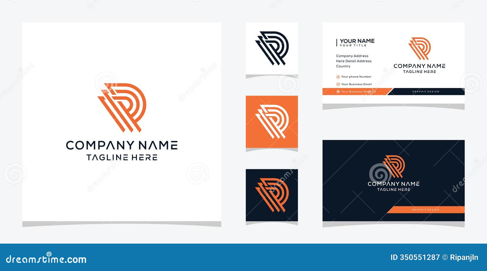 Letter R Business and Technology Logo Design, Business Card Vector ...