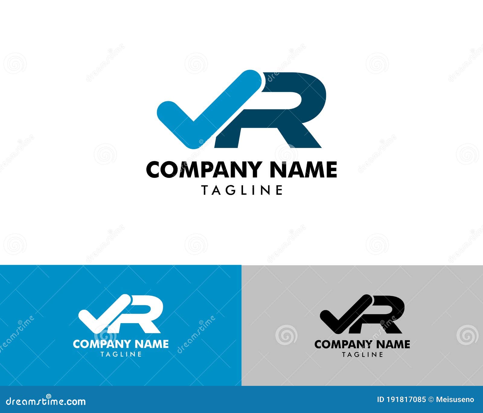 Initial Letter R Check Mark Logo Icon Design Template Elements Stock ...