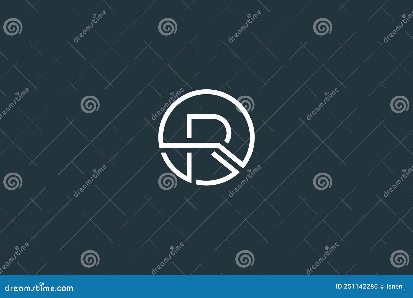 Initial Letter R Circle Logo Design Vector Template Stock Vector ...