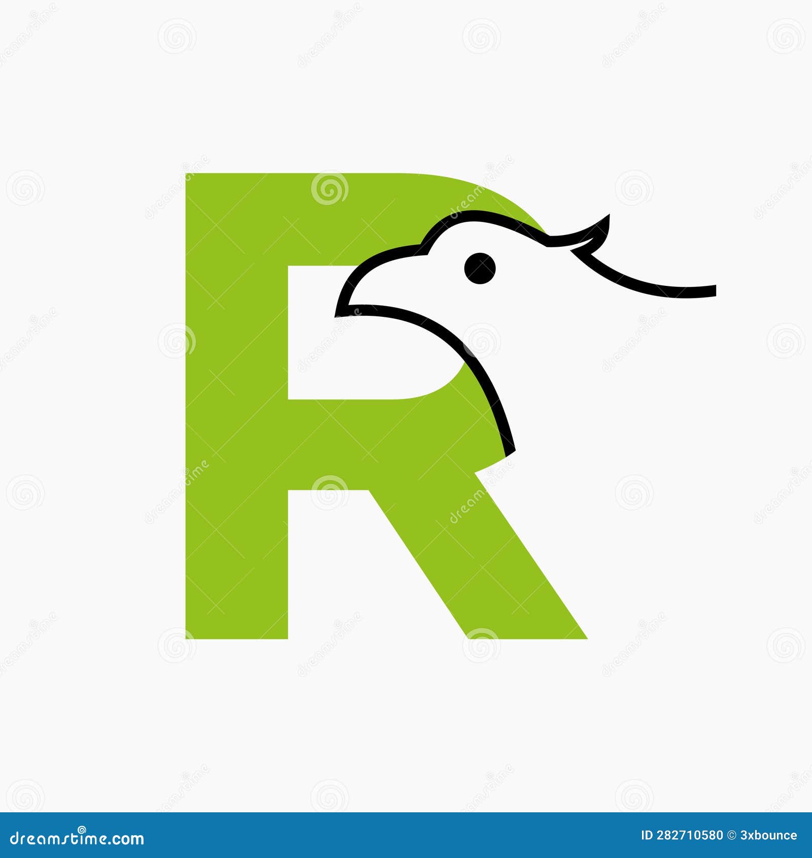 Initial Letter R Eagle Logo Design. Transportation Symbol Vector ...