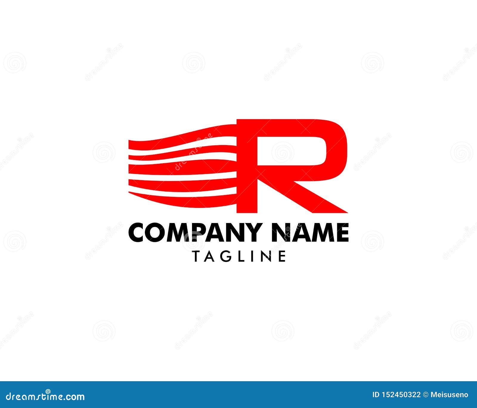 Initial Letter R Fast Design Logo Stock Vector - Illustration of media ...