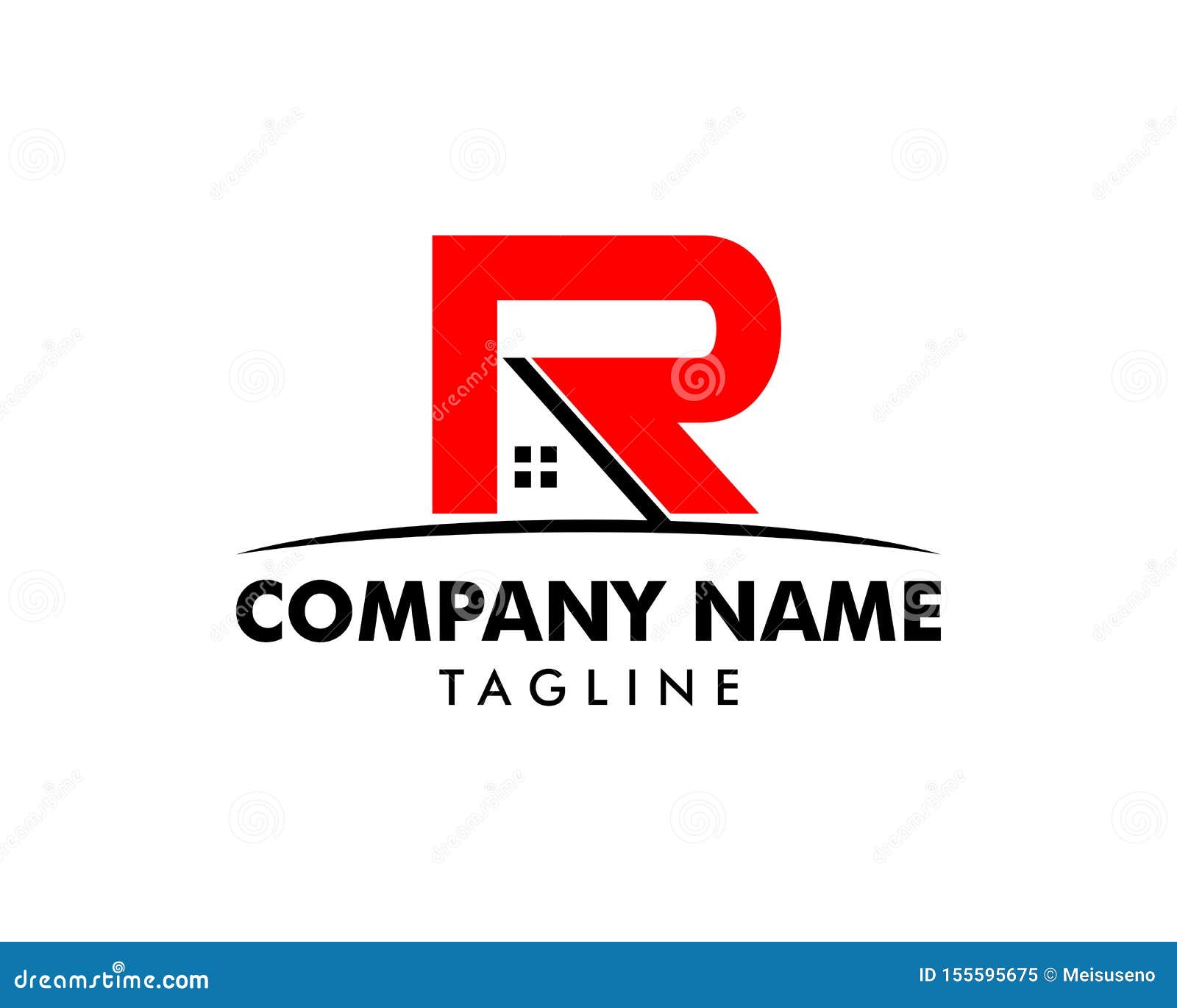 Initial Letter R House Logo Template Stock Vector - Illustration of ...