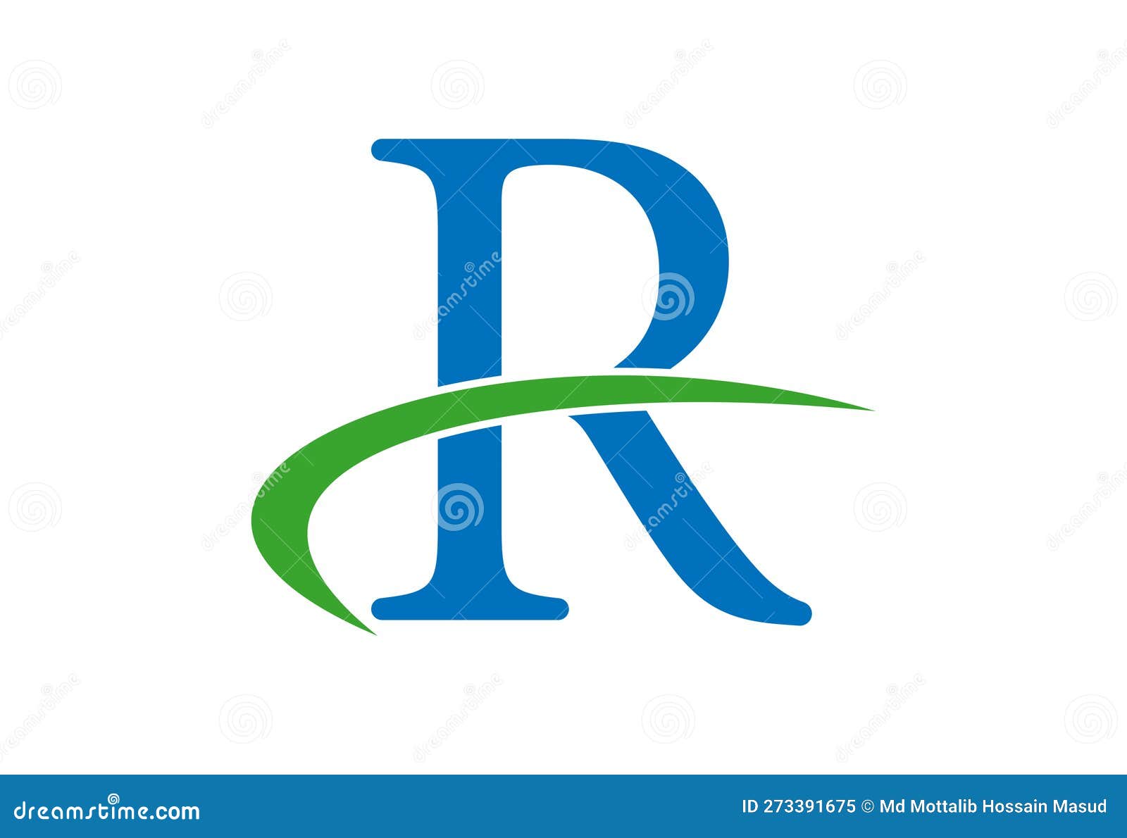 Initial Letter R Logo Design Template, Vector Illustration Stock ...