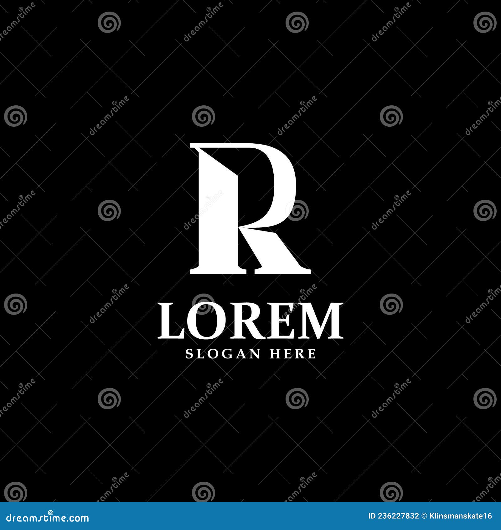 Initial Letter R Monogram Logo Design Template Stock Vector ...