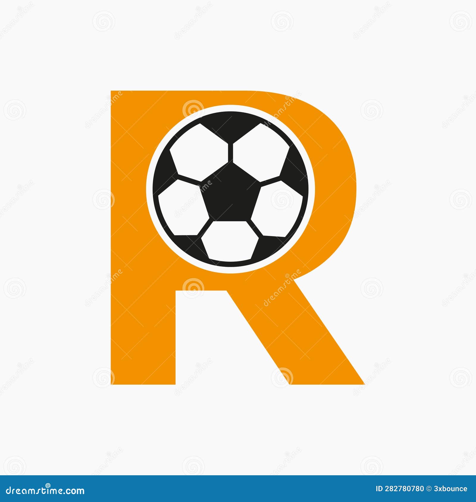 Initial Letter R Soccer Logo. Football Logo Design Vector Template ...