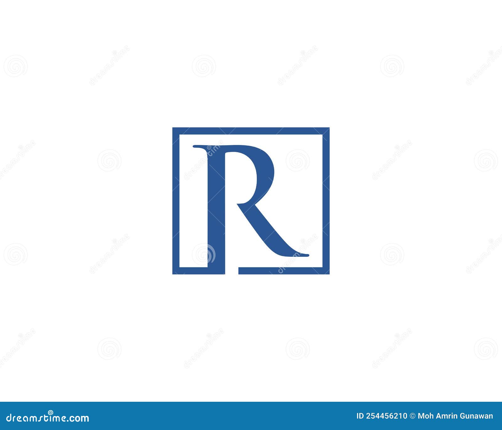 Initial Letter R with Square Logo Design Vector Stock Vector ...