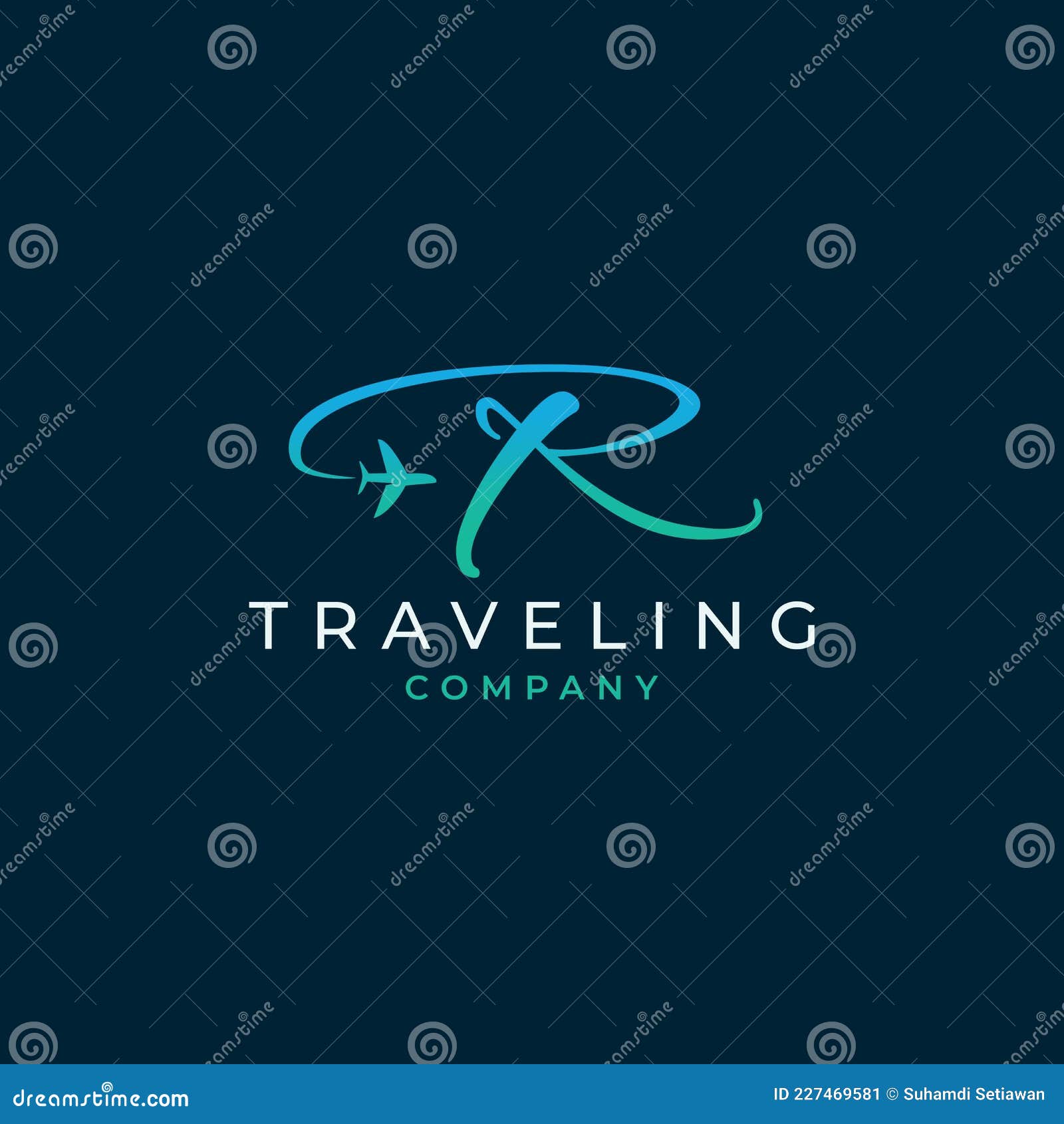 Initial Letter R Travel Logo Design Stock Vector - Illustration of ...