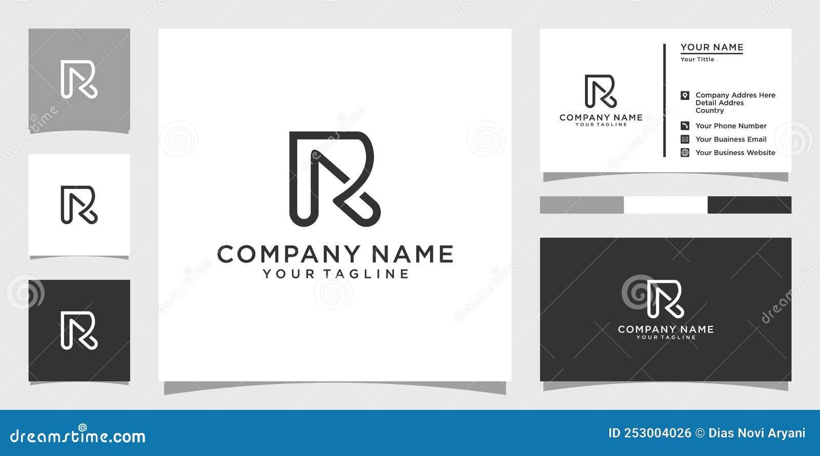 Initial Letter R Vector Logo Design Template Stock Vector ...