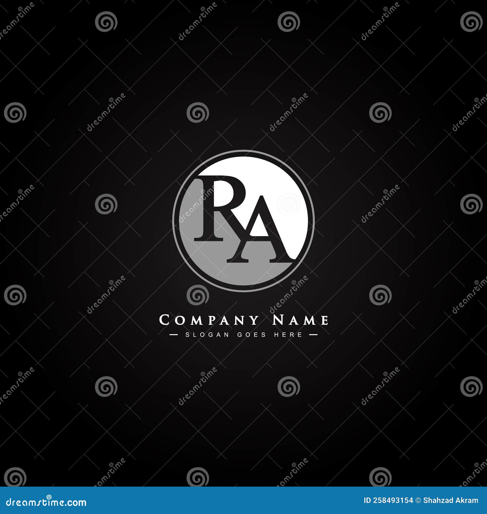 Initial Letter RA Logo - Simple Monogram Logo Stock Vector ...