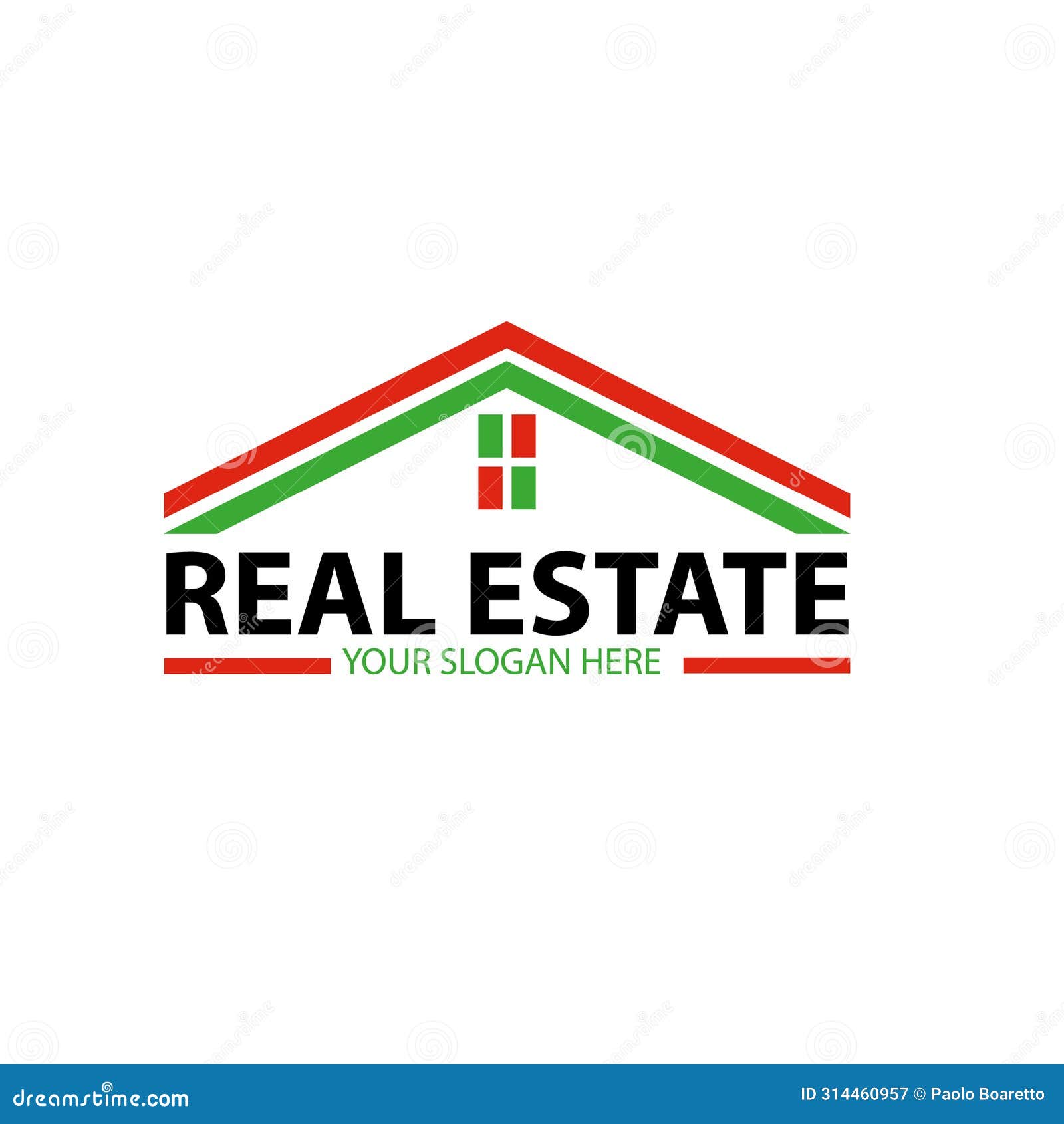 Initial Letter Real Estate Logo Image. Flat Vector Logo Design Template ...