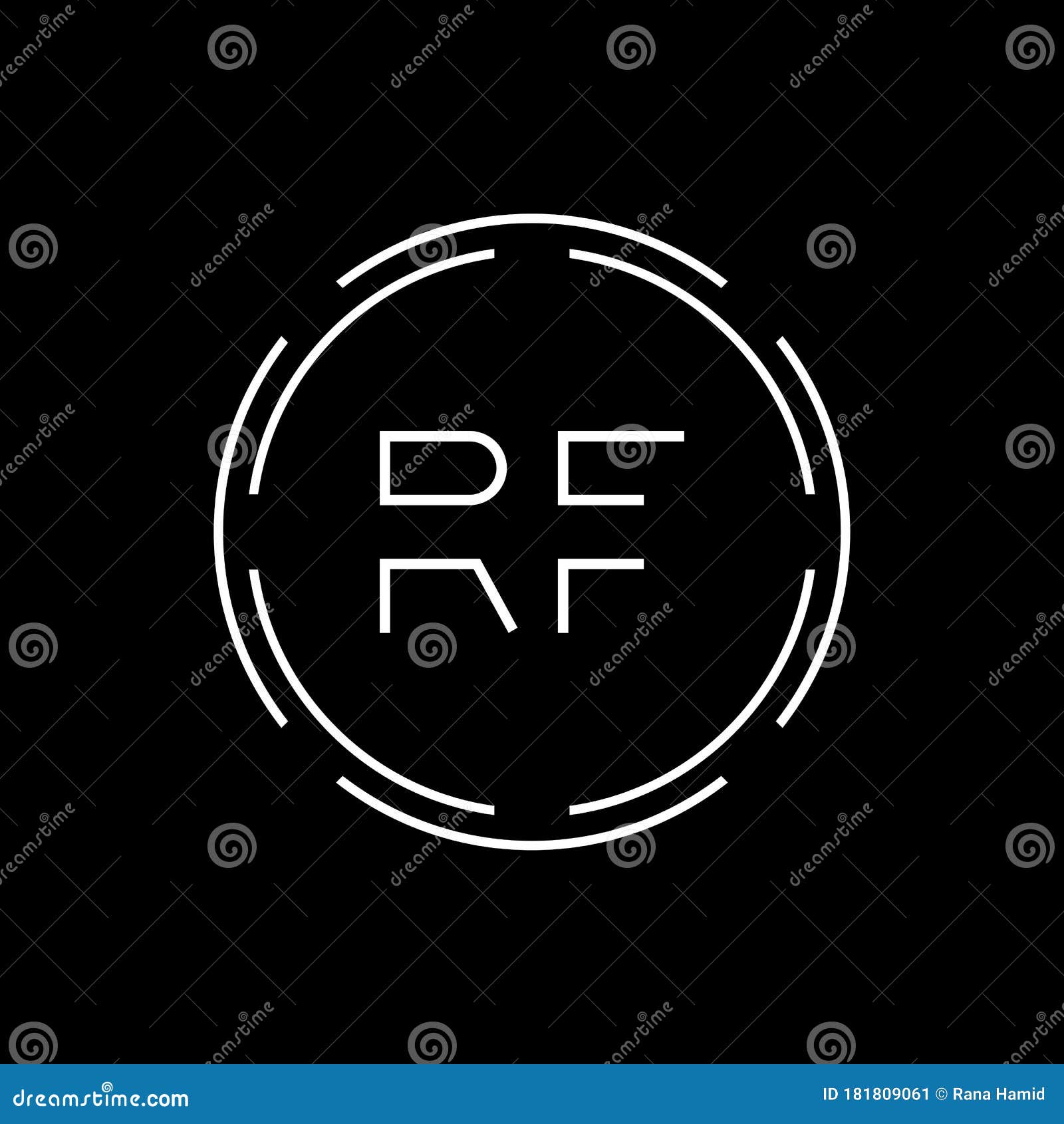 Initial Letter RF Logo Creative Typography Vector Template. Digital ...