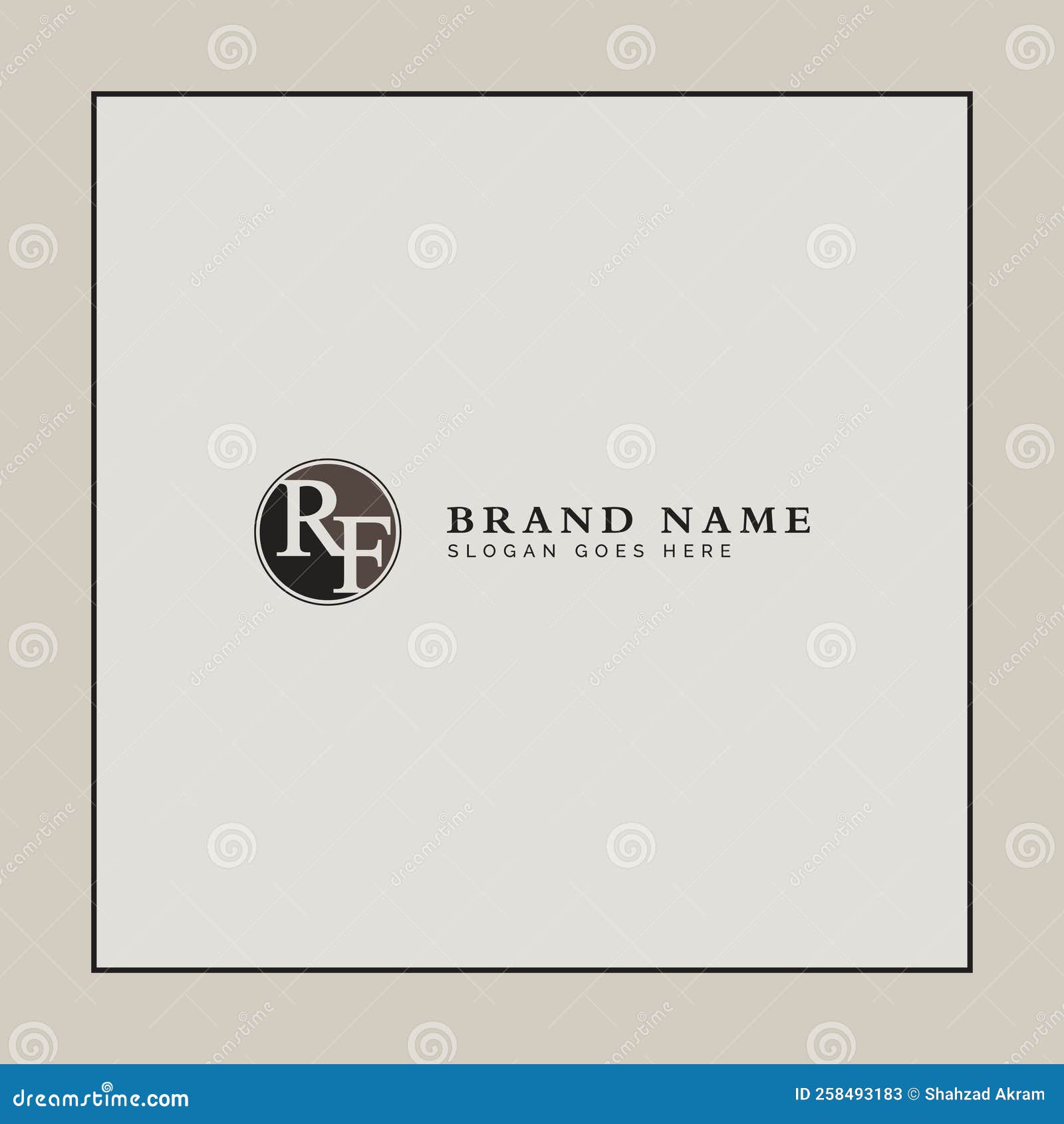 Initial Letter RF Logo - Simple Monogram Logo for Alphabet R and F ...
