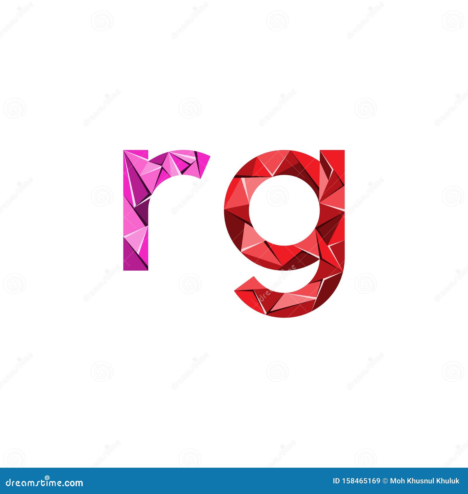 Initial Letter Rg Abstract Triangle Logo Vector Stock Vector ...