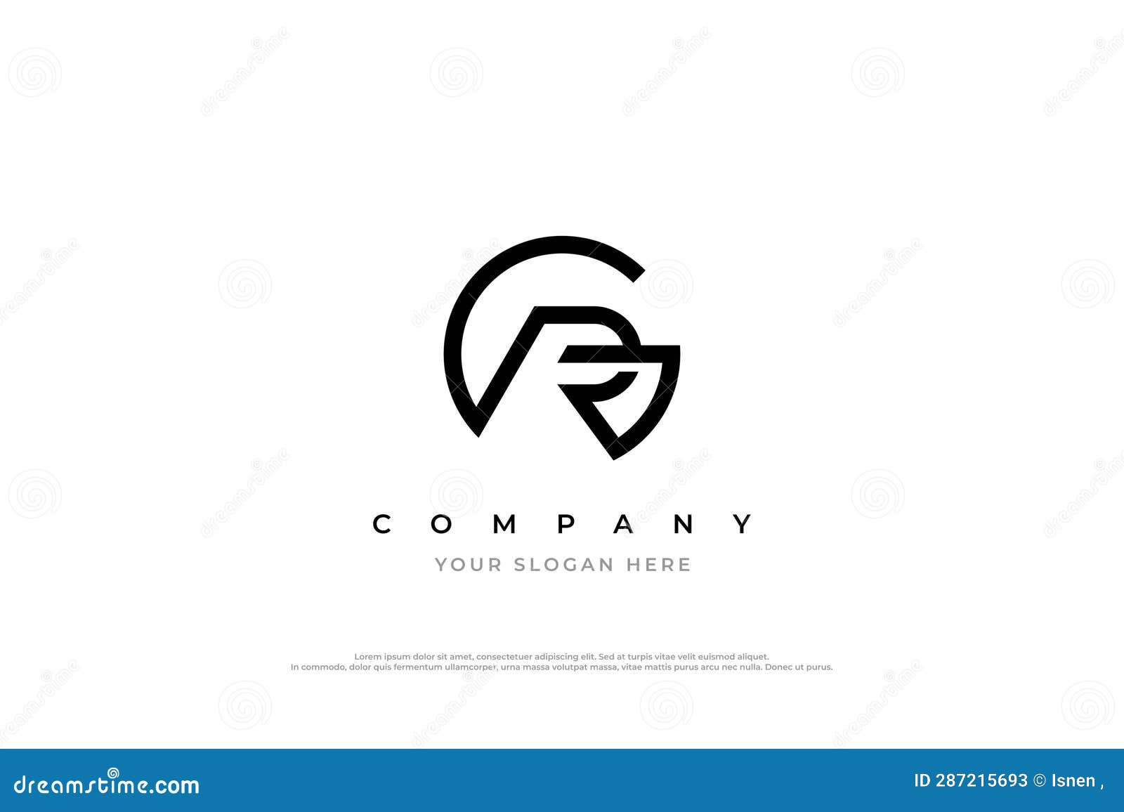 Letter RG or GR Logo Design Stock Vector - Illustration of company ...
