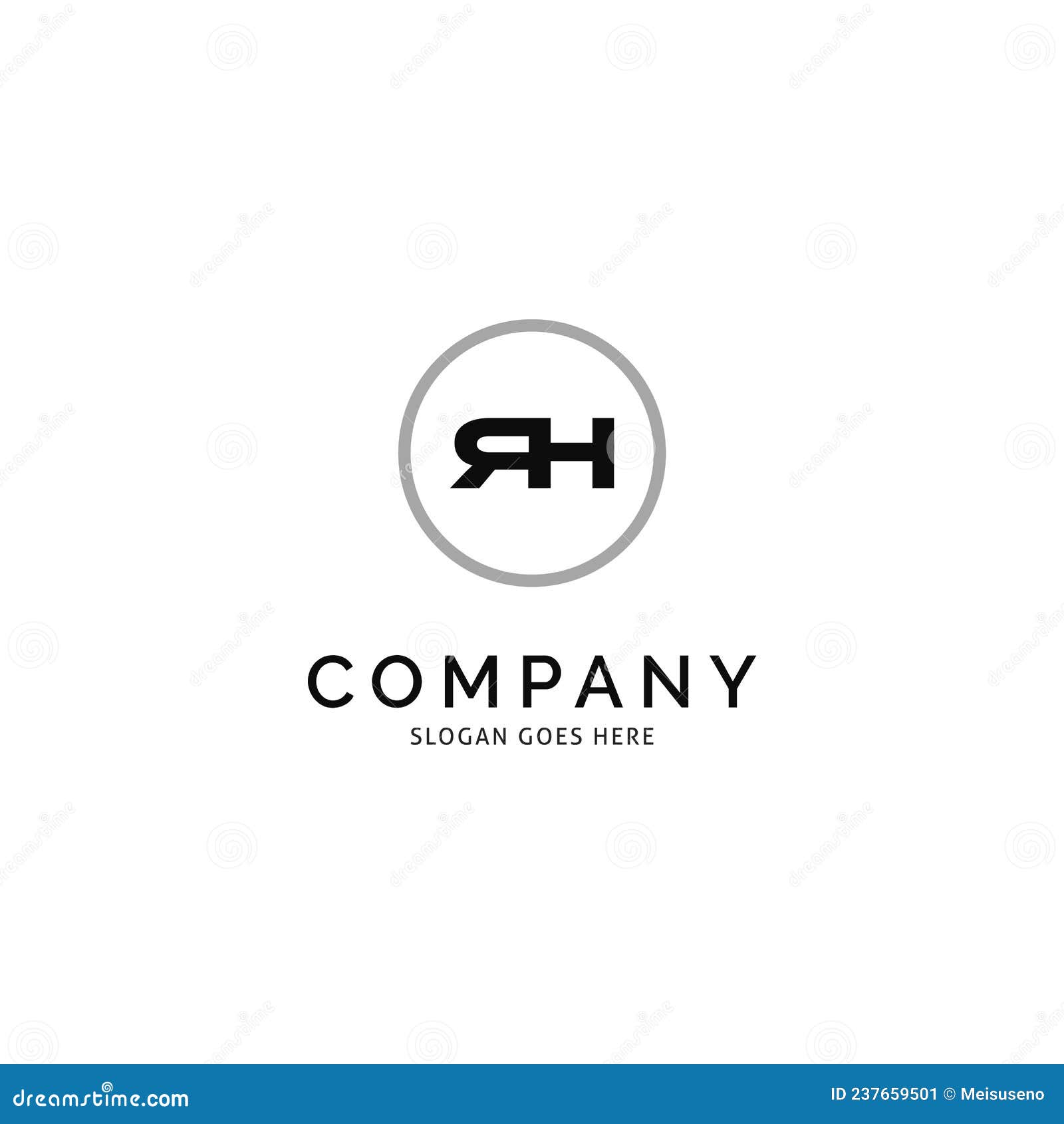 Initial Letter RH Icon Vector Logo Template Illustration Design Stock ...