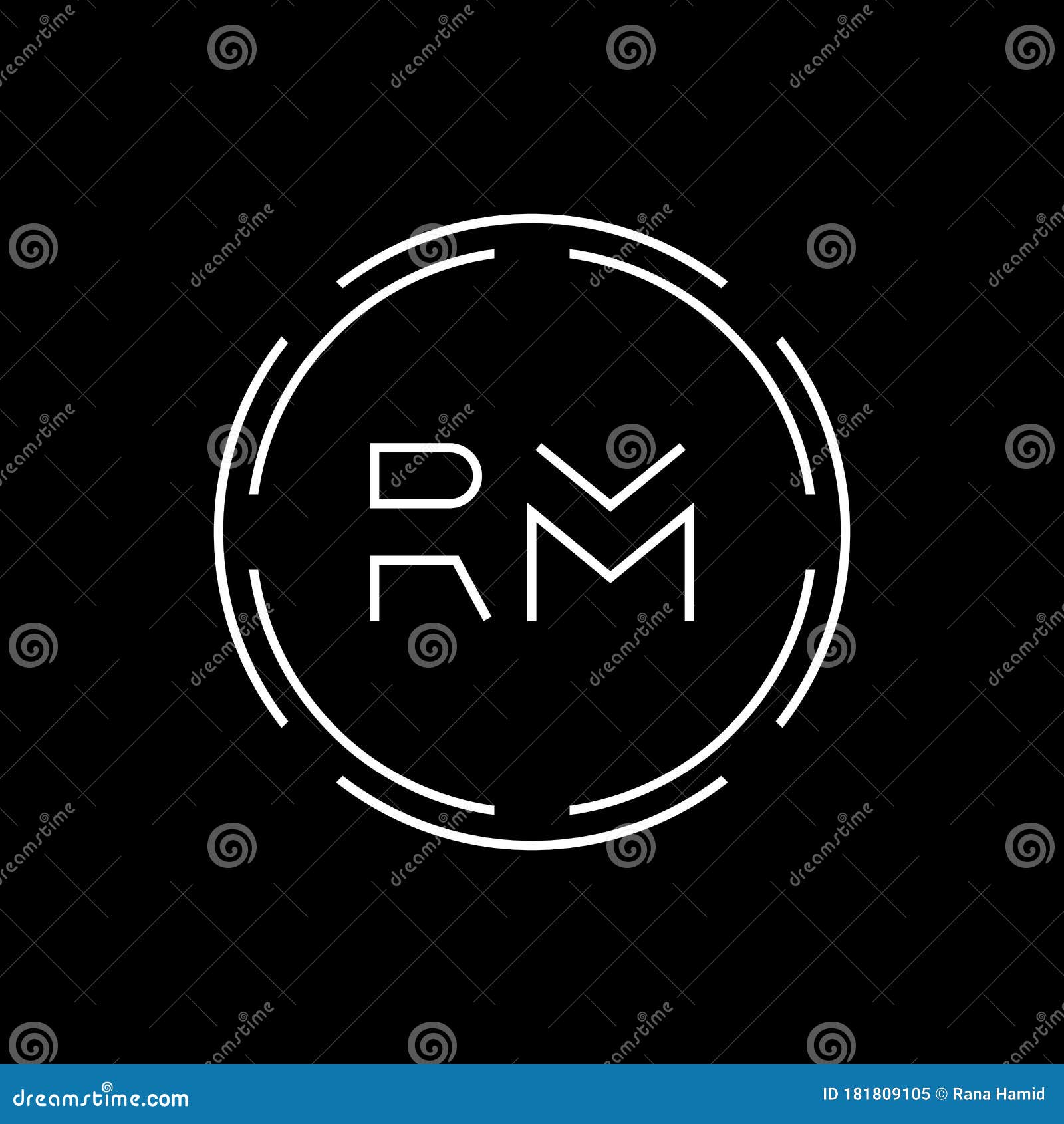 Initial Letter RM Logo Creative Typography Vector Template. Digital ...