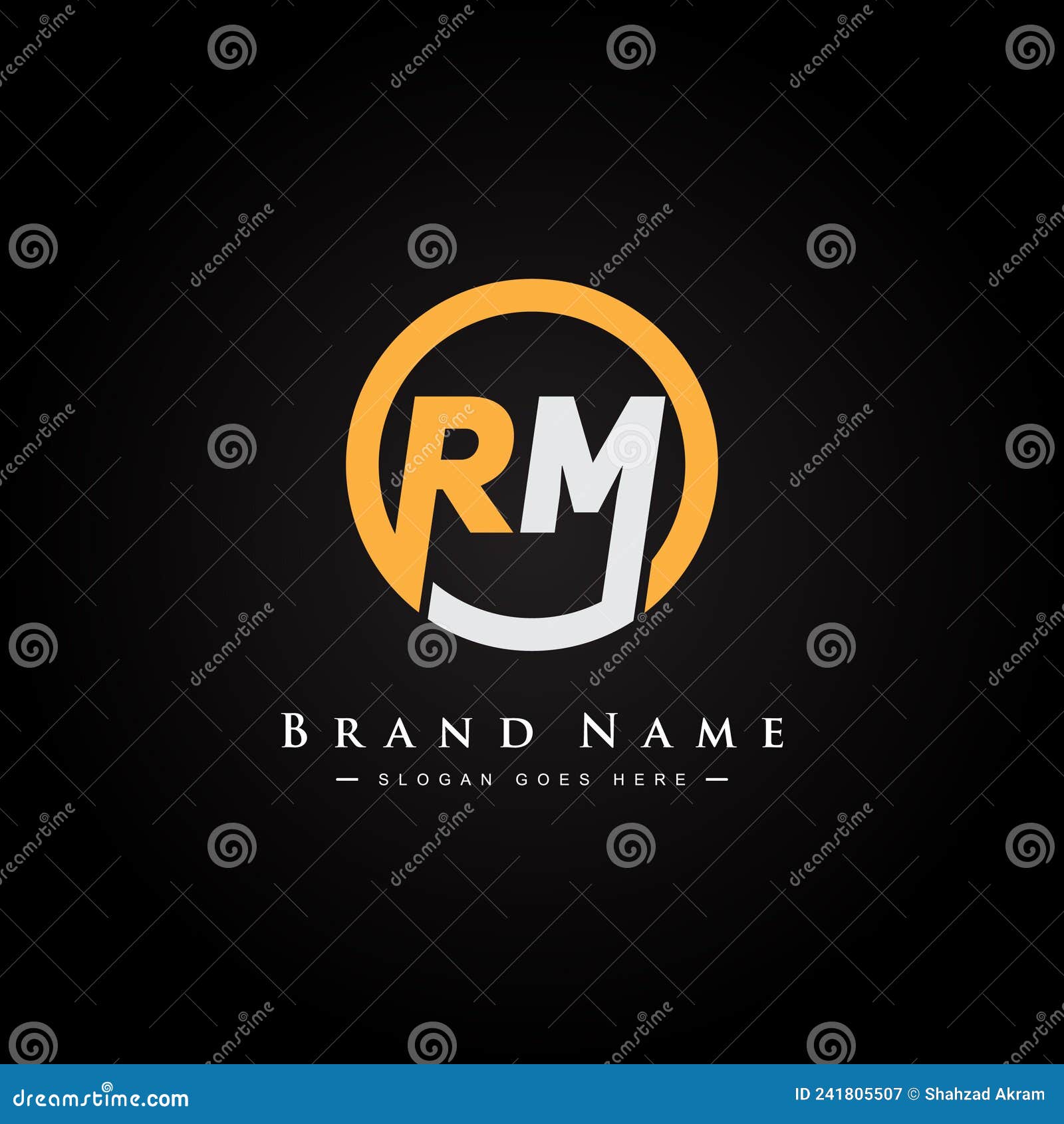 Initial Letter RM Logo - Simple Business Logo Stock Vector ...