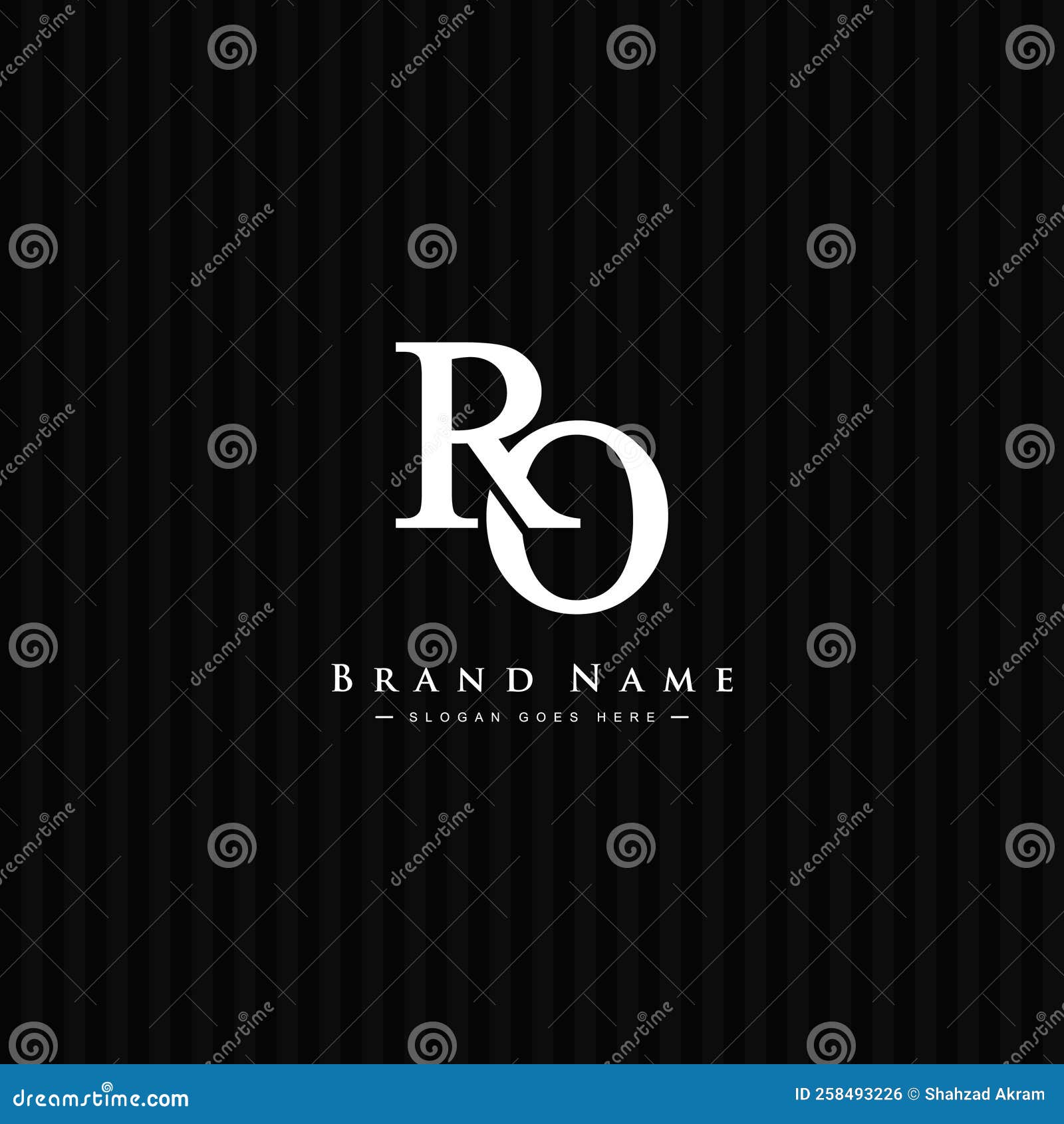 Initial Letter RO Logo - Minimal Monogram Logo for Alphabet R and O ...