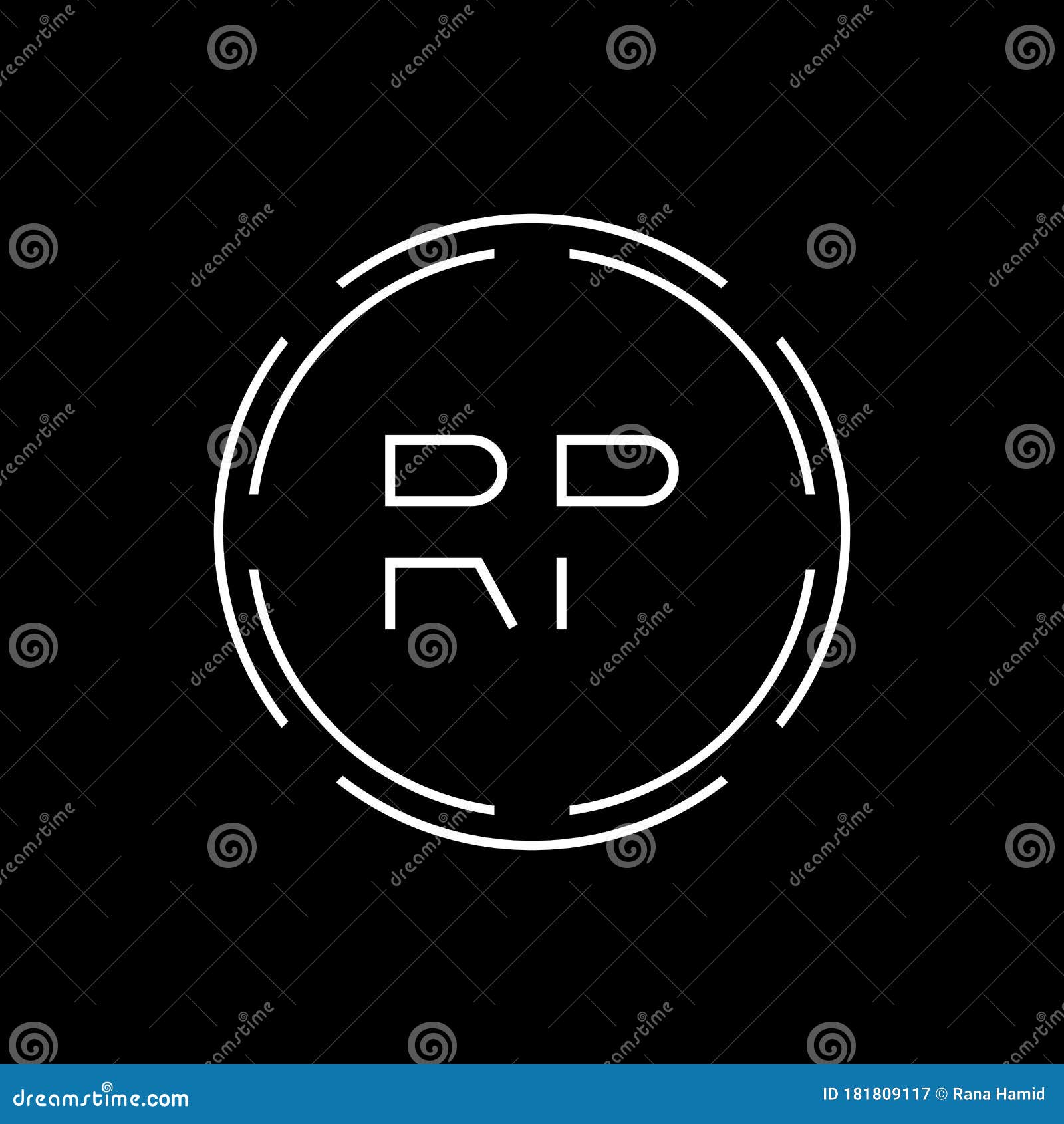Initial Letter RP Logo Creative Typography Vector Template. Digital ...