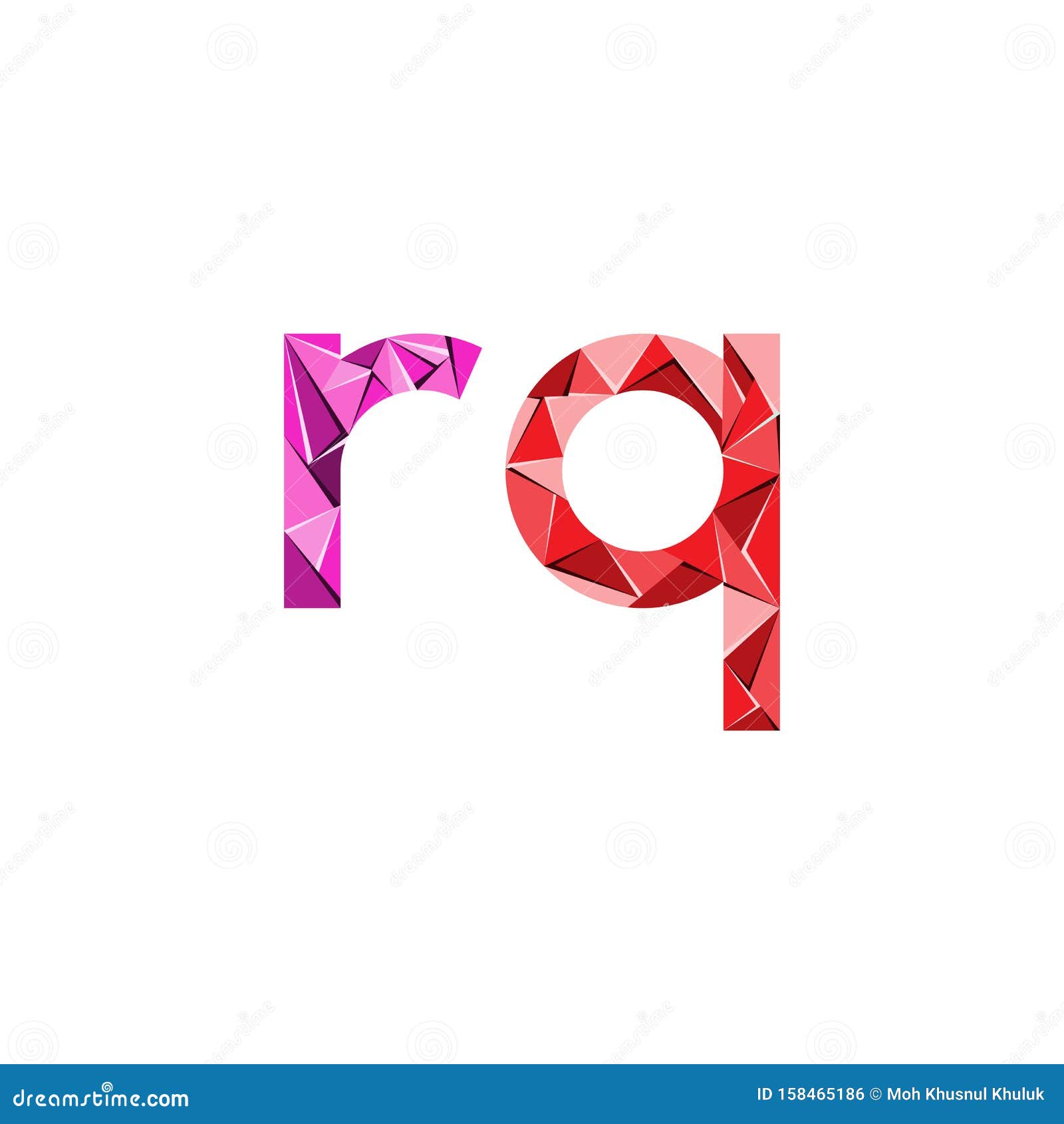 Initial Letter Rq Abstract Triangle Logo Vector Stock Vector ...