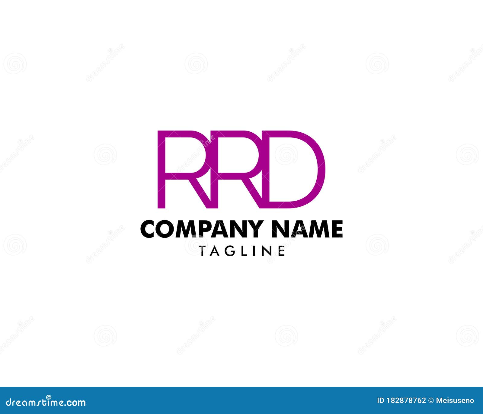 Initial Letter RRD Design Logo Stock Vector - Illustration of linked ...