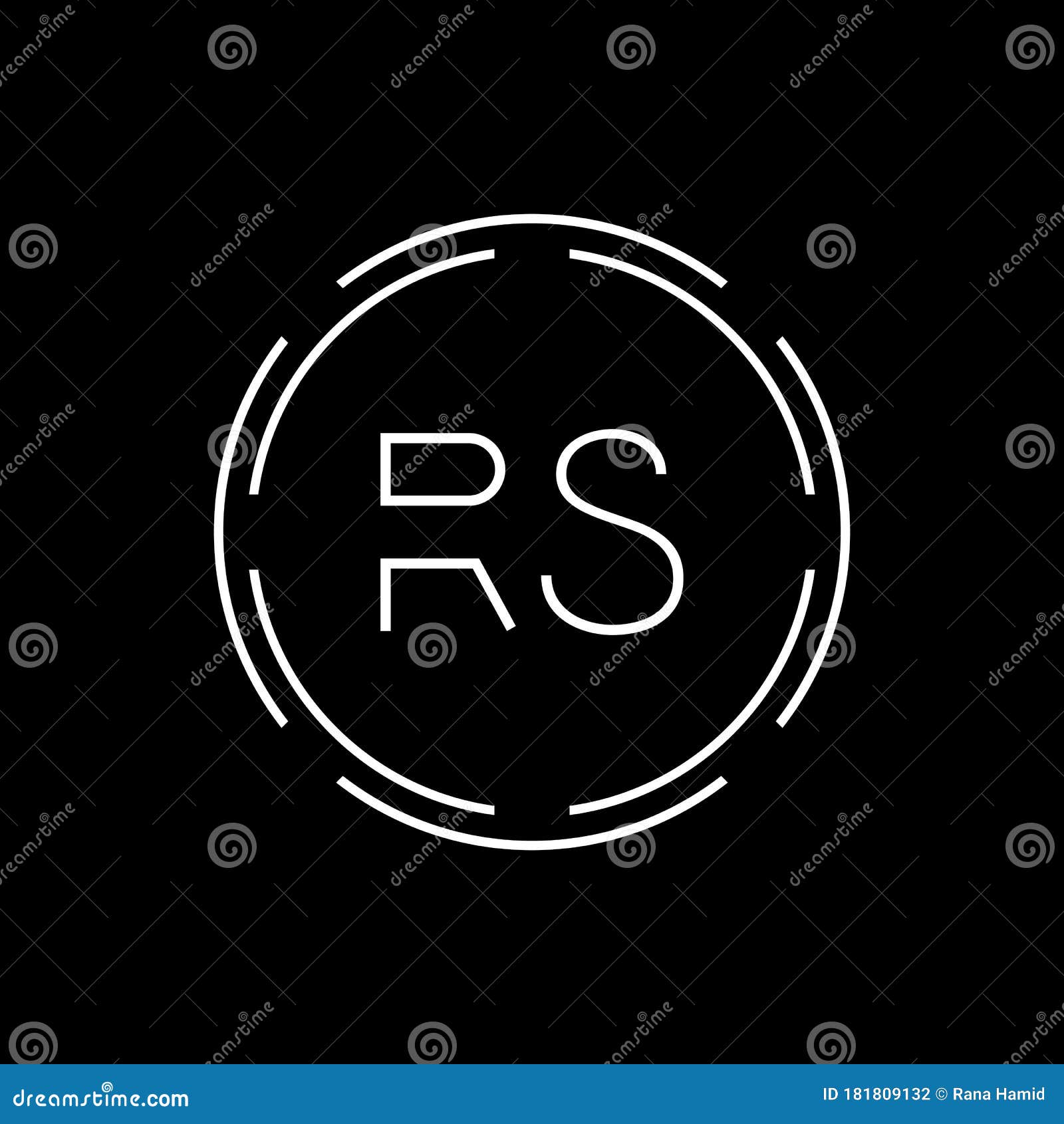 Initial Letter RS Logo Creative Typography Vector Template. Digital ...