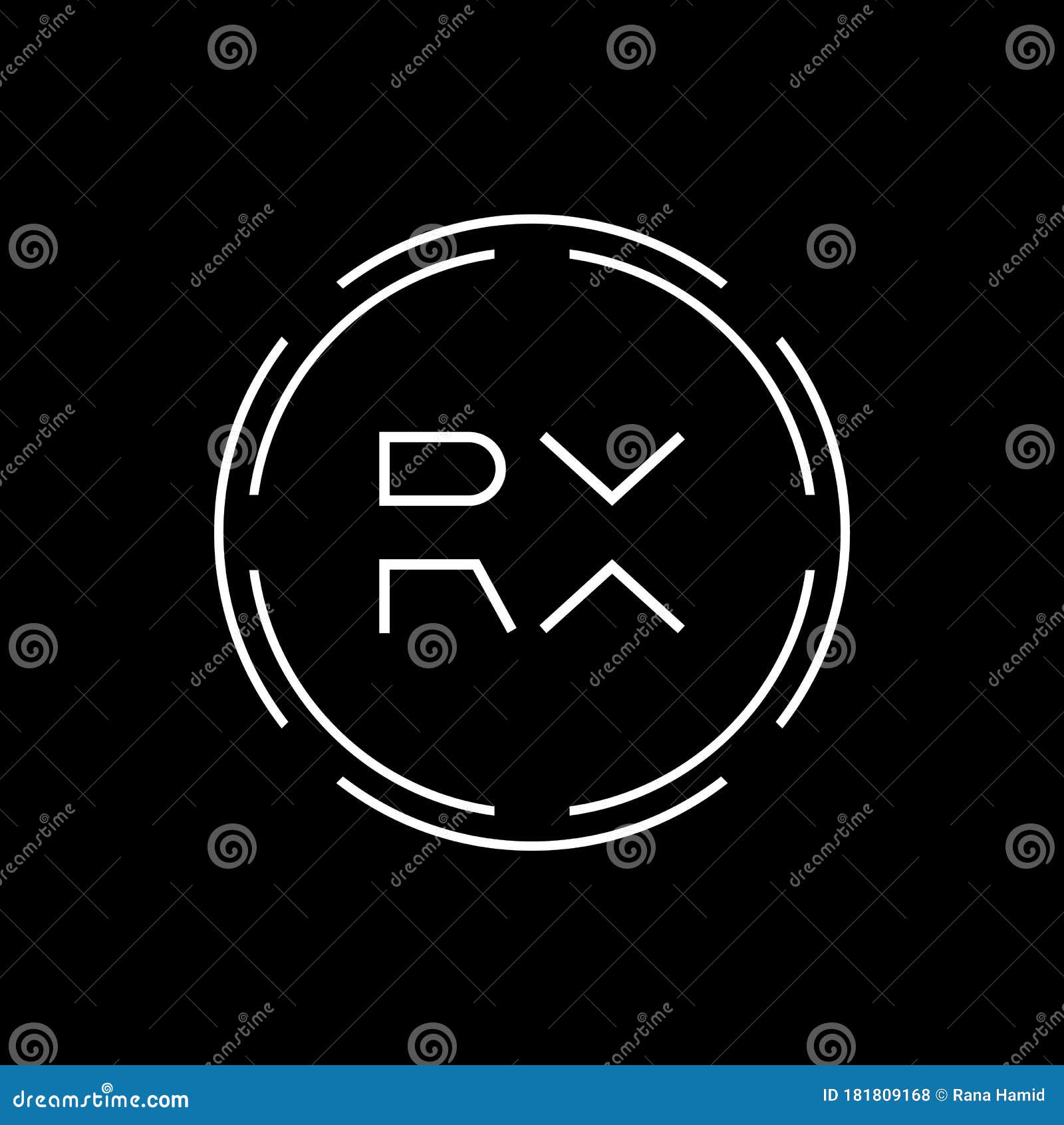 Initial Letter RX Logo Creative Typography Vector Template. Digital ...