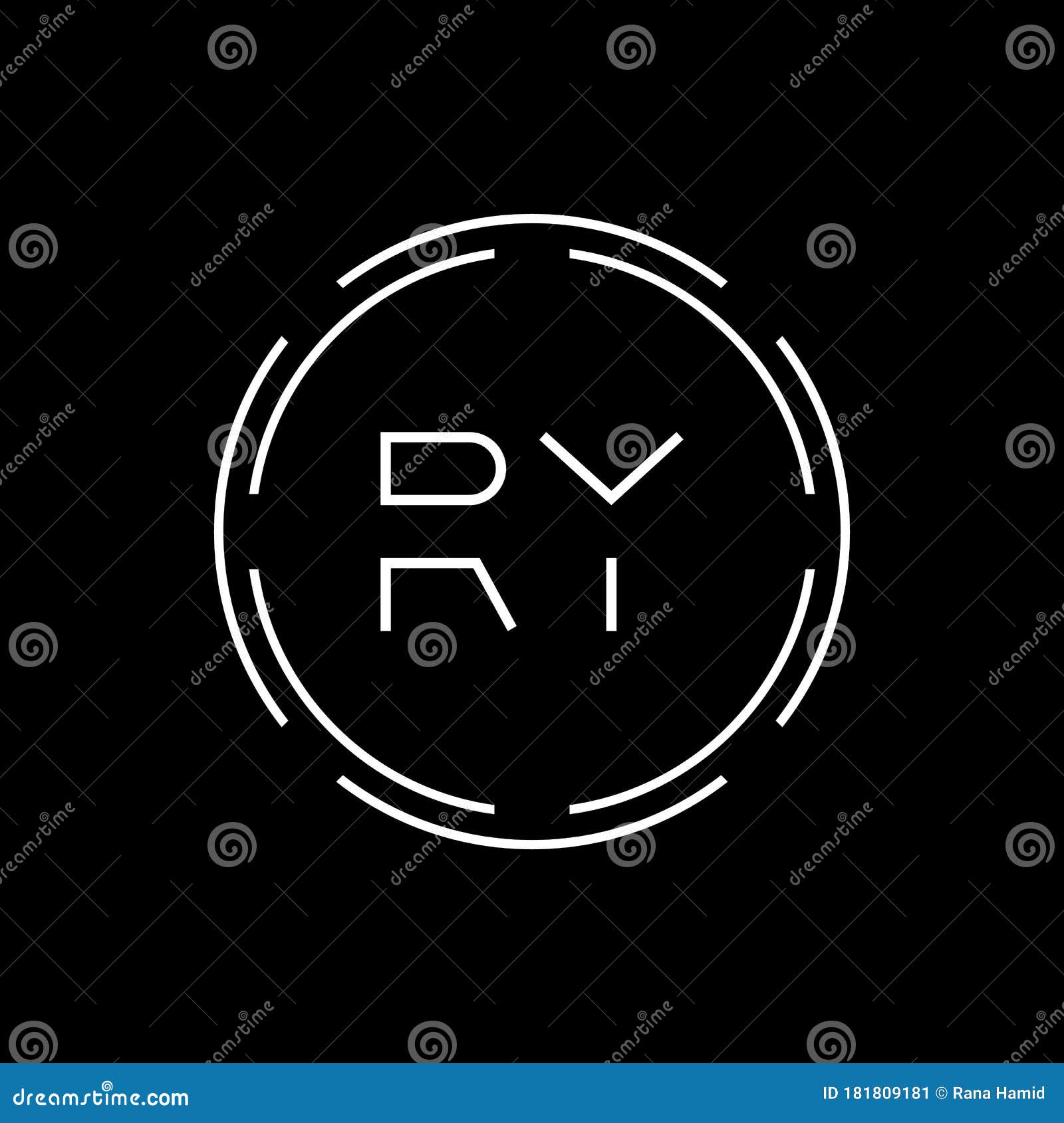 Initial Letter RY Logo Creative Typography Vector Template. Digital ...