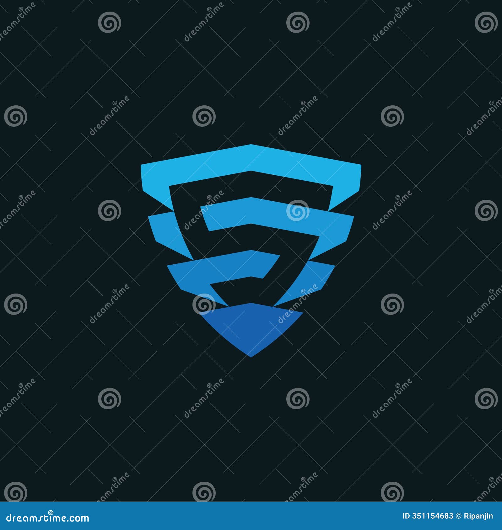 Initial Letter S Colorful, Shield, Secure, Guard, Protect, Logo Design ...