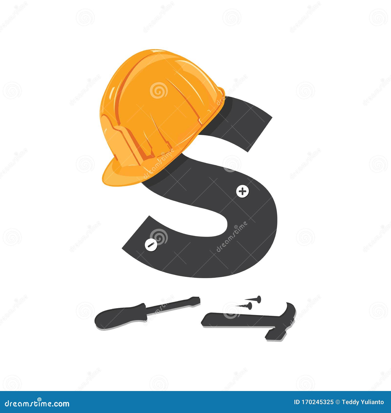 Initial Letter S Construction Logo Stock Vector - Illustration of ...