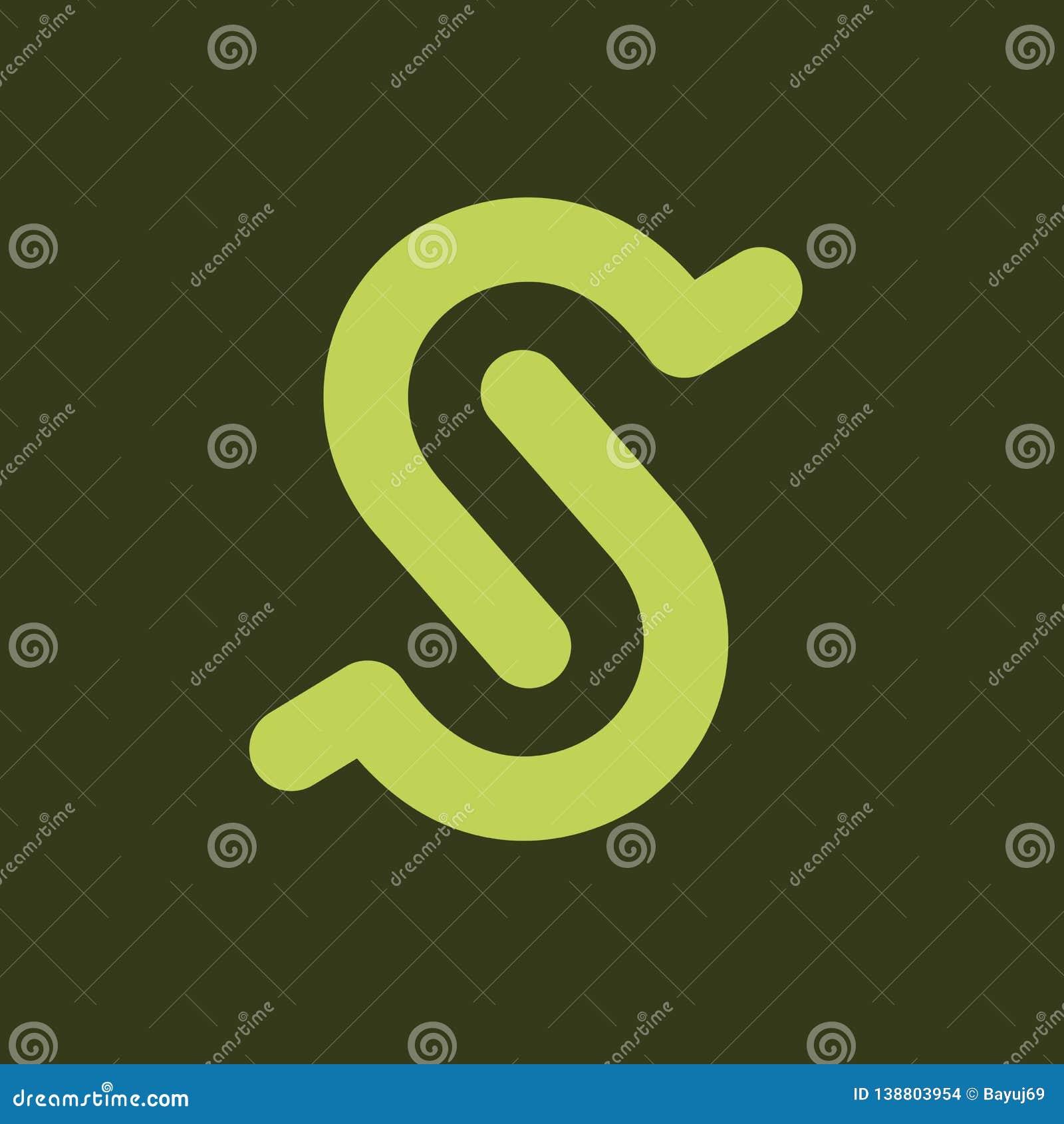 Initial Letter S Design Template Elements Stock Vector - Illustration ...