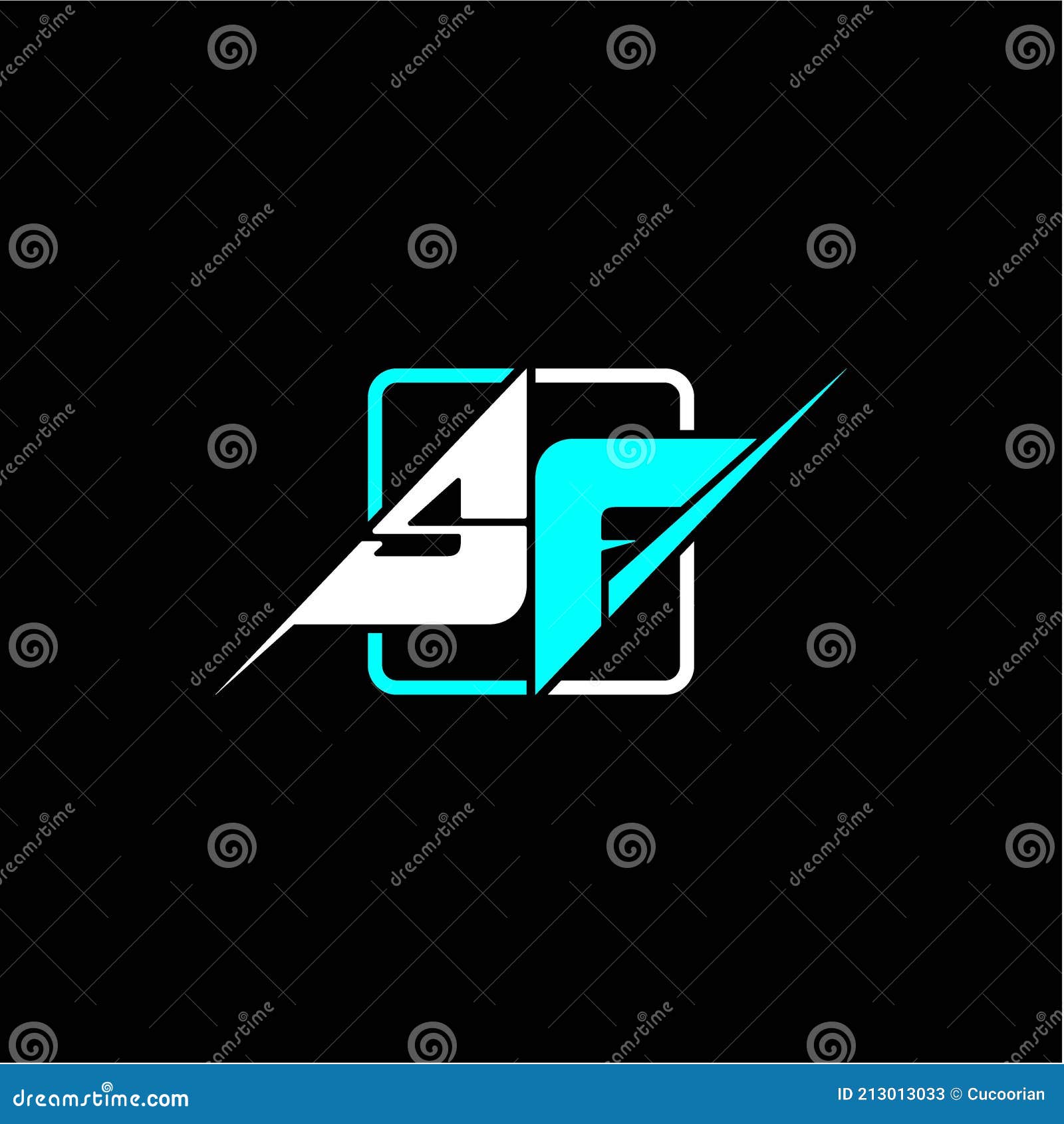 The Initial Letter S F is Modern with a Simple Design Decorated with a ...